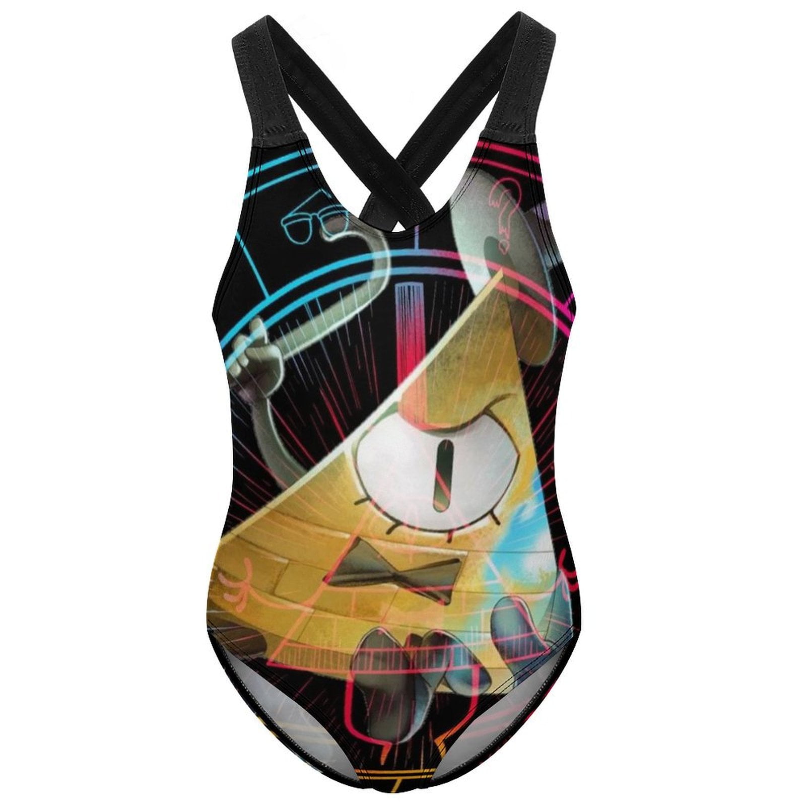 Animated Gravity Falls Bill Cipher Children's One-piece Swimsuit Summer ...