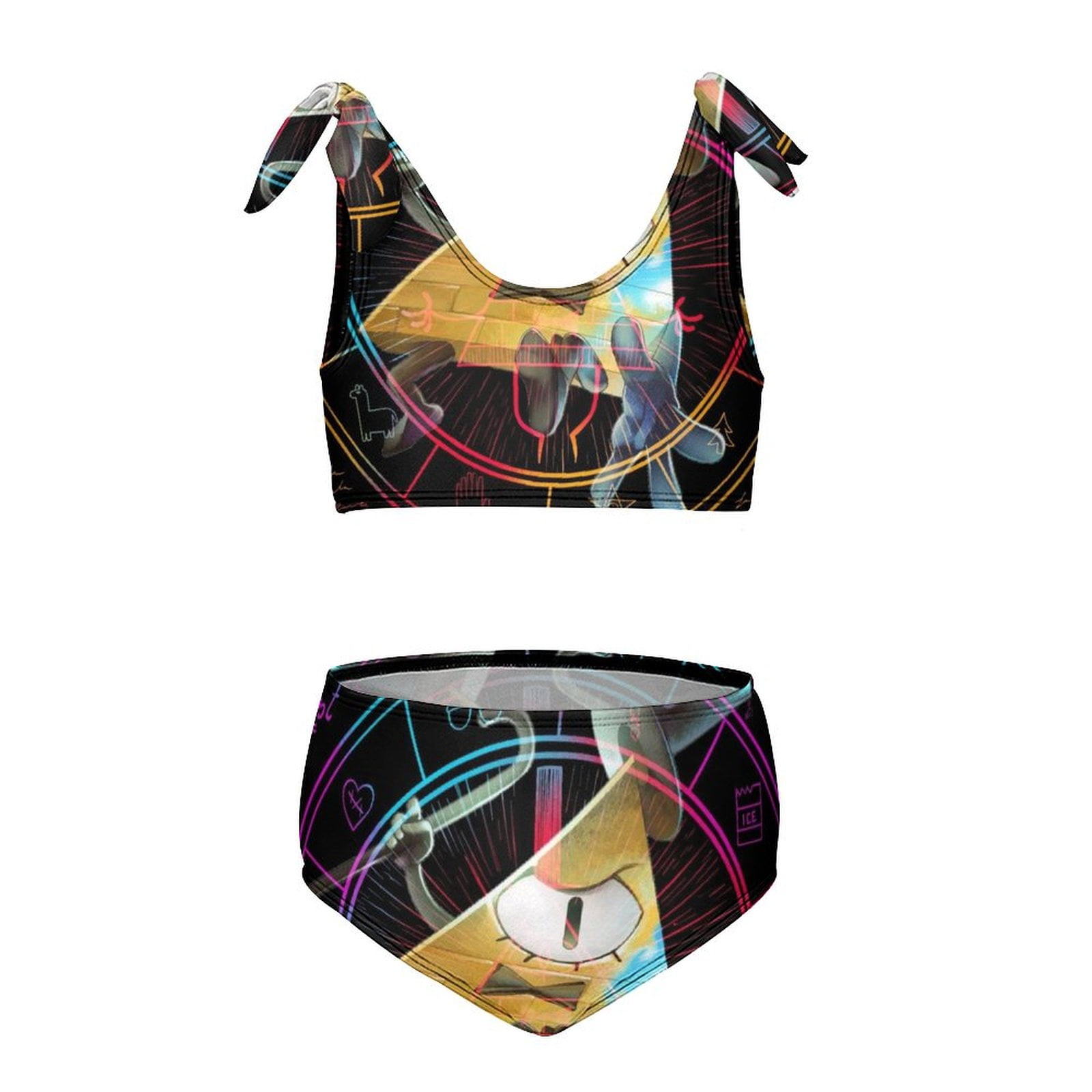 Animated Gravity Falls Bill Cipher Girls Swimsuits Set 2pcs Summer ...