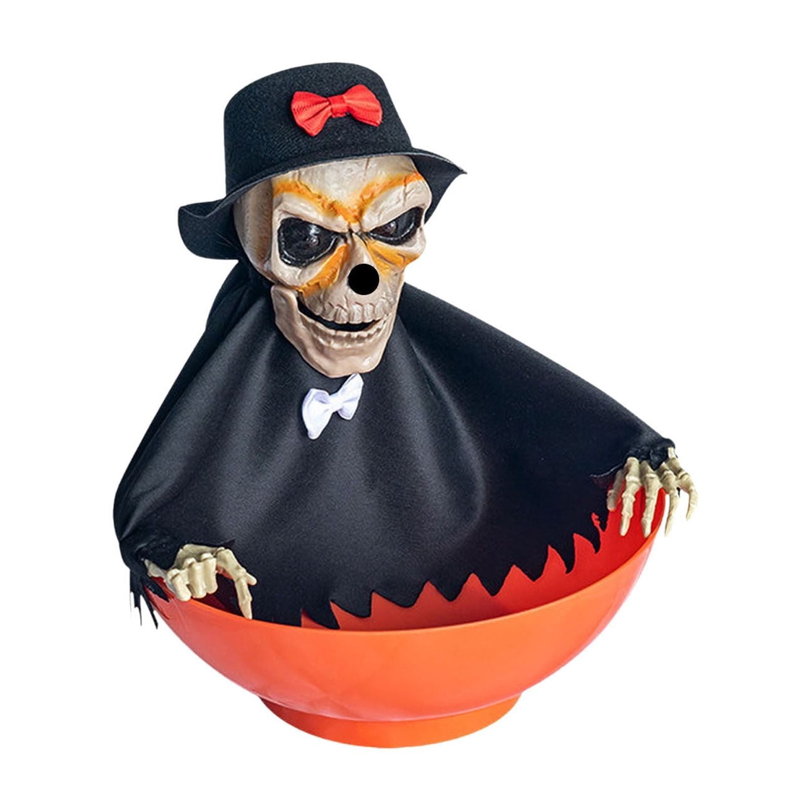 Animated Halloween Skull Bowl- Plastic Skull Candy Bowl With Moving ...