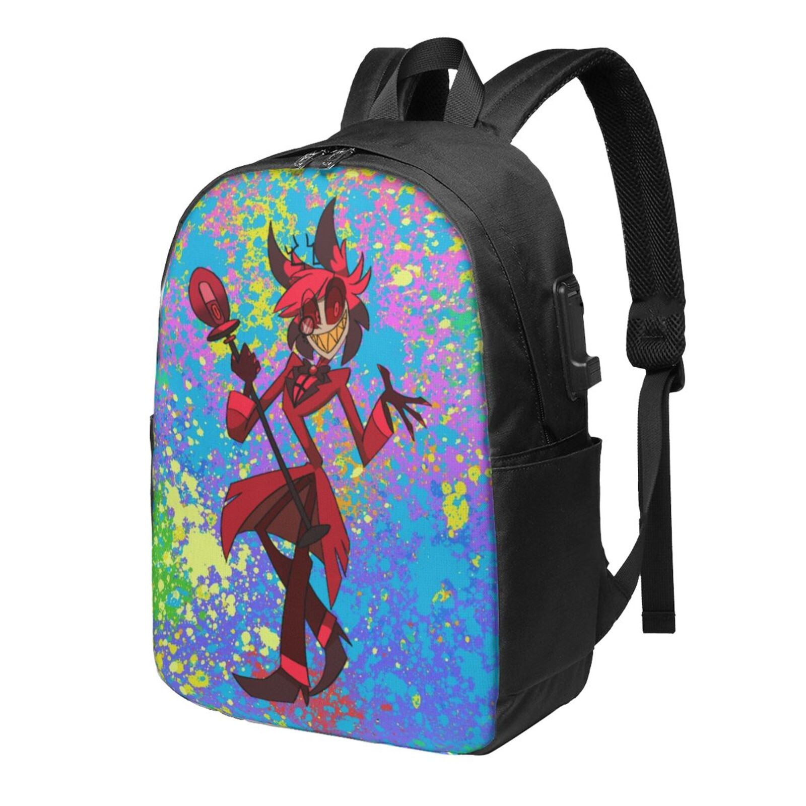 Animated Hazbin Hotel Alastor Backpack School Bag Bookbag Satchel ...