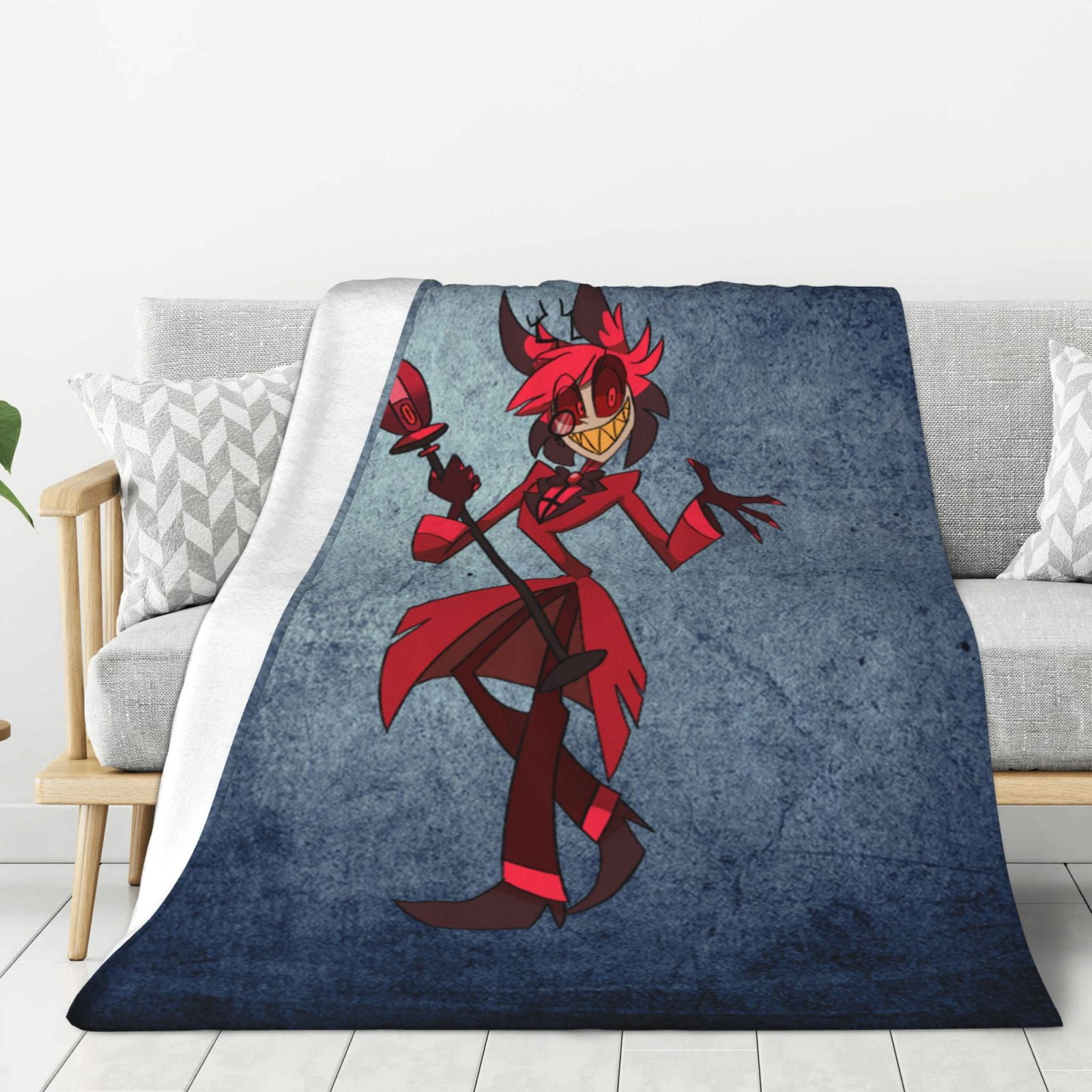 Animated Hazbin Hotel Alastor Flannel Blanket Cozy Ultra-Soft Micro ...