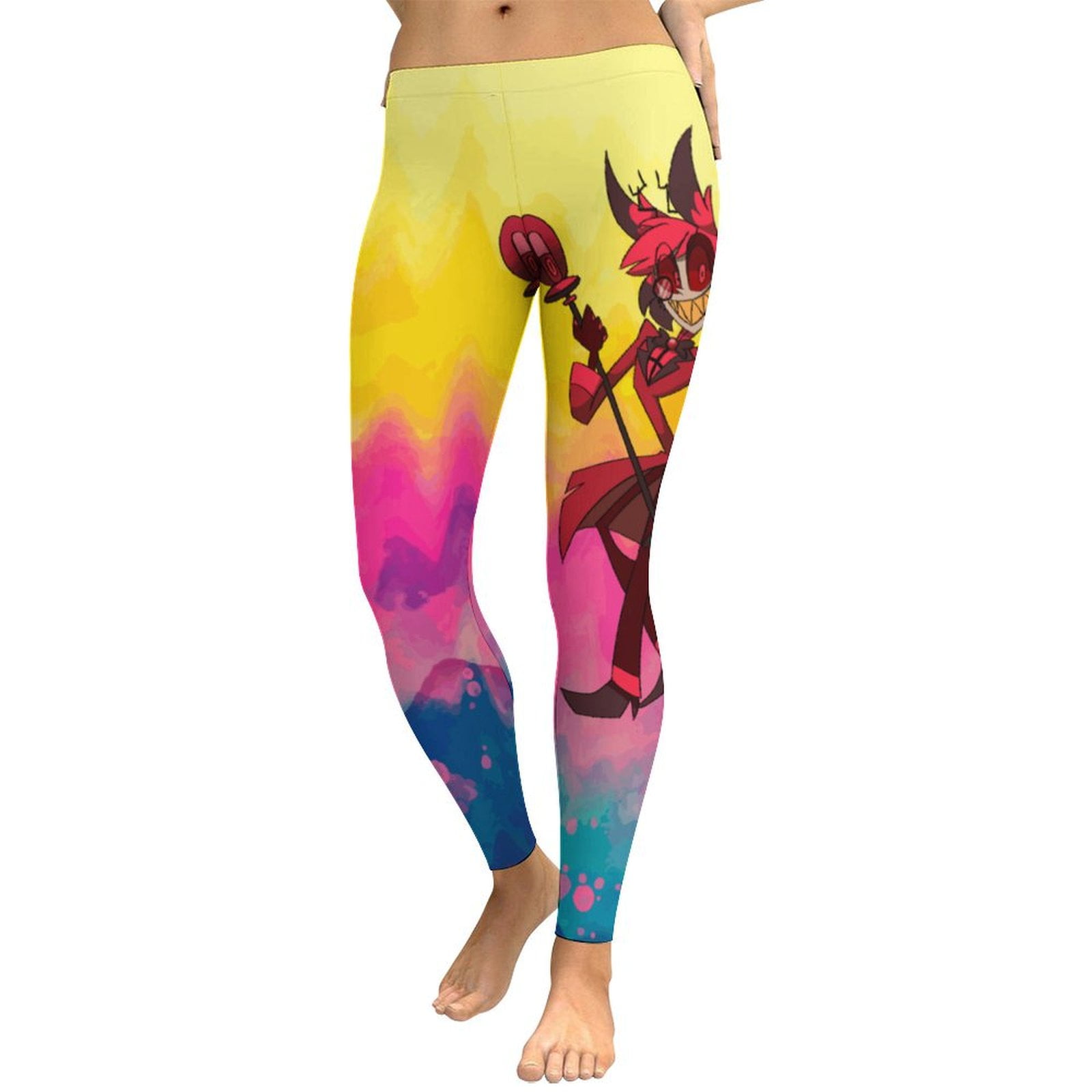 Animated Hazbin Hotel Alastor Yoga Pants For Womens Soft Elastic Tummy ...