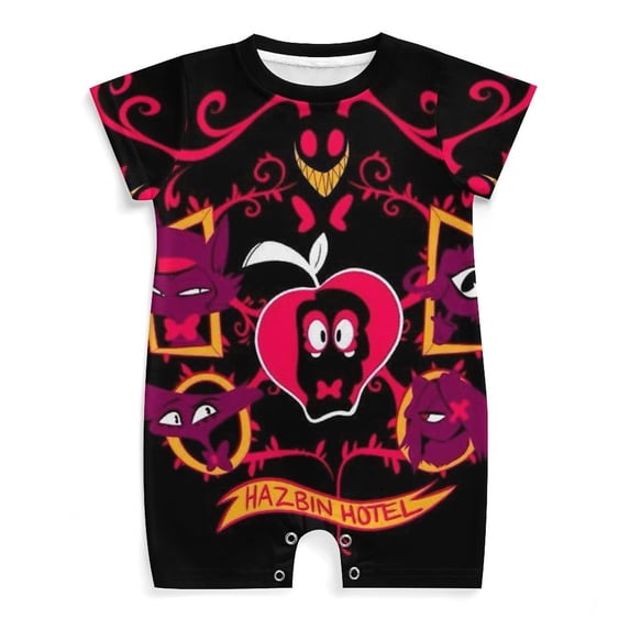 Animated Hazbin Hotel Baby One-Piece Rompers Summer Short Sleeve Outfit ...