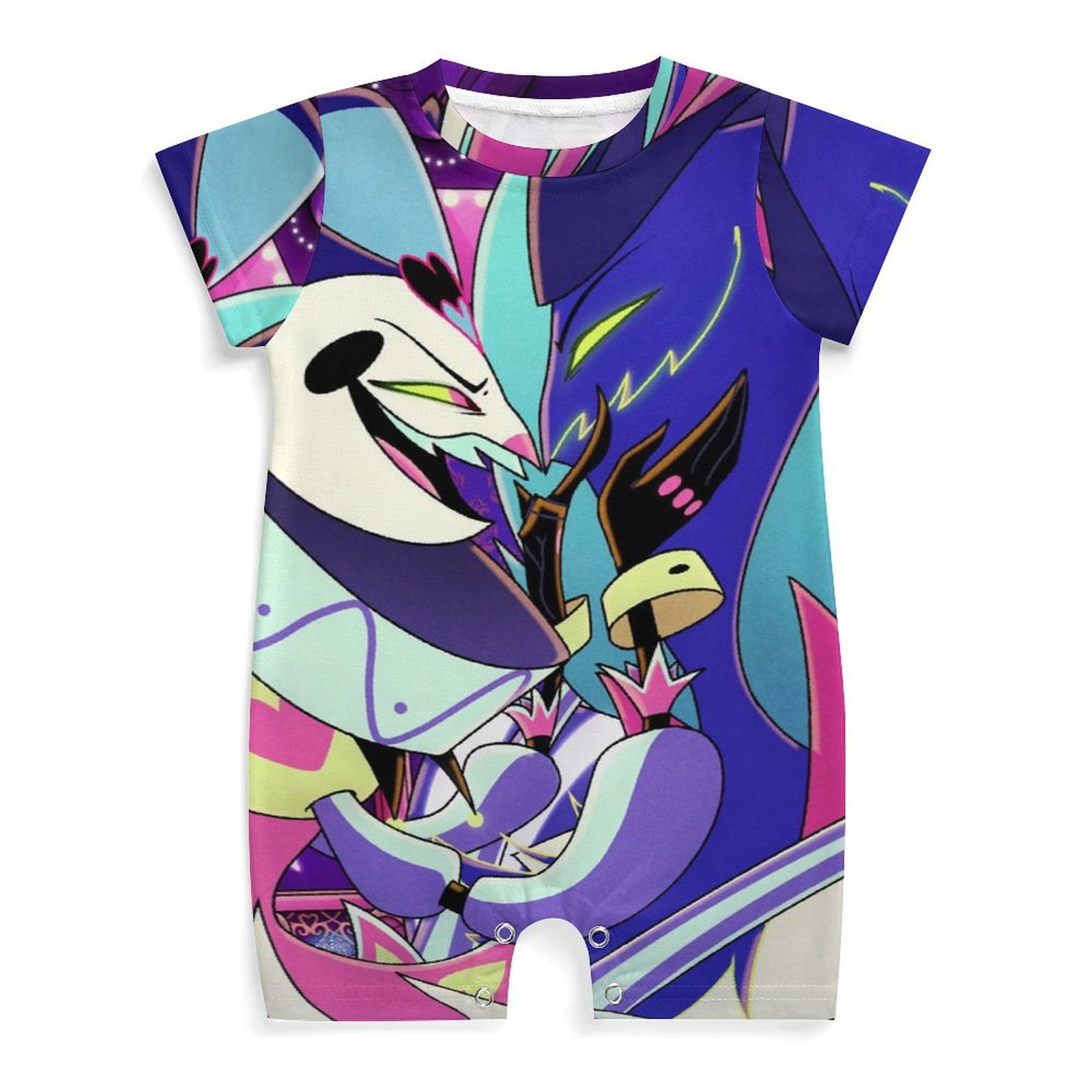Animated Helluva Boss Baby One-Piece Rompers Summer Short Sleeve Outfit ...