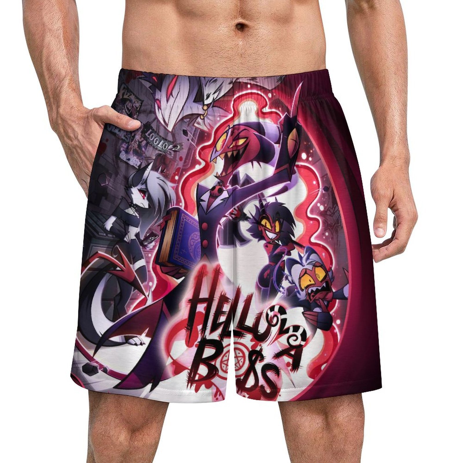 Animated Helluva Boss Men's Pajama Pants Sleepwear Lounge Shorts ...
