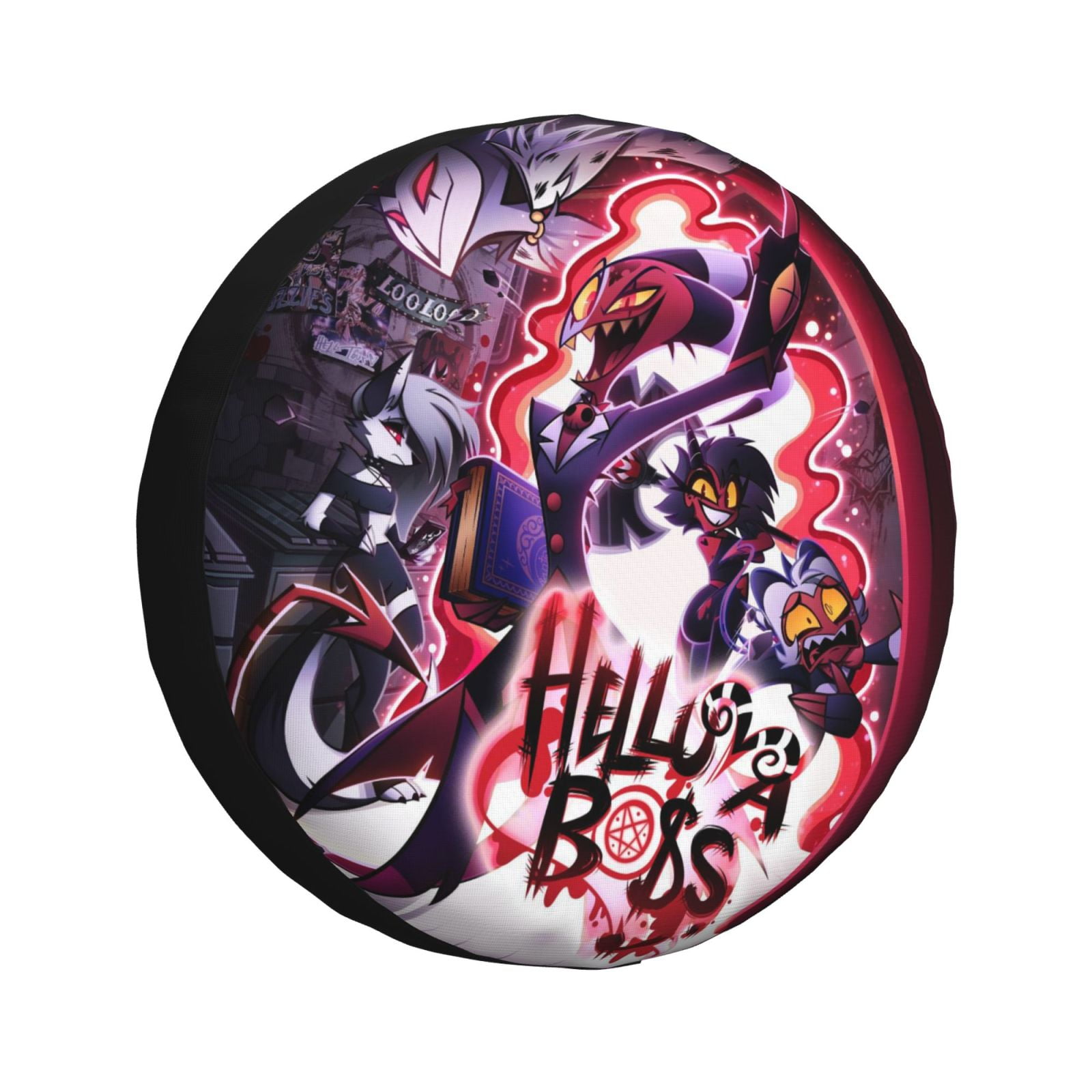 Animated Helluva Boss Spare Tire Cover Universal Wheel Tire Cover Dust ...