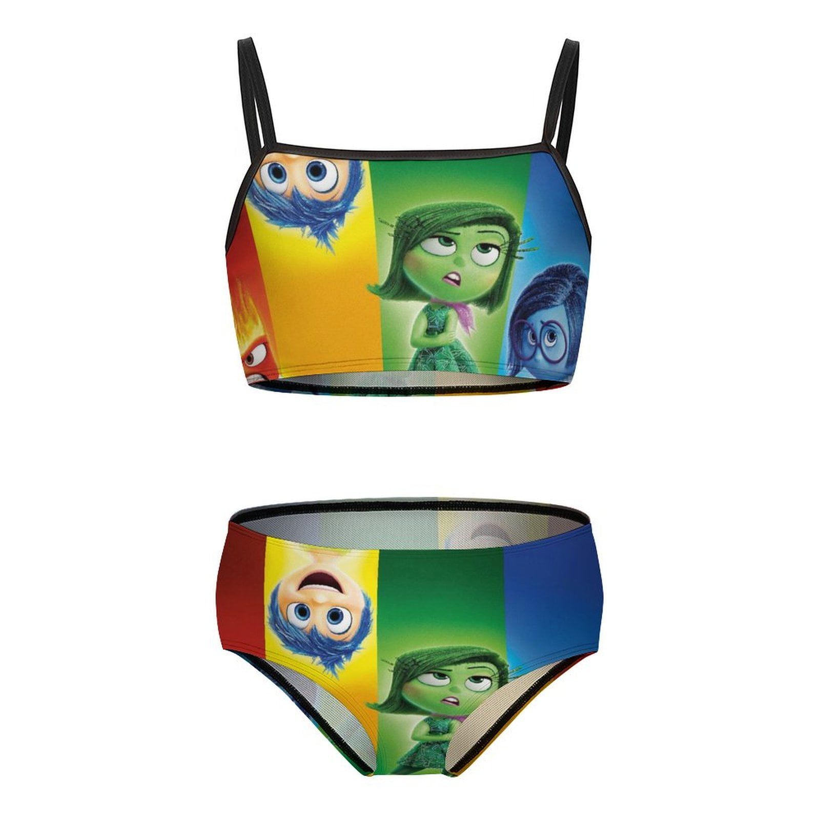 Animated Inside Out Children's Swimsuit Girls Swimwear 2 Piece Bikini ...
