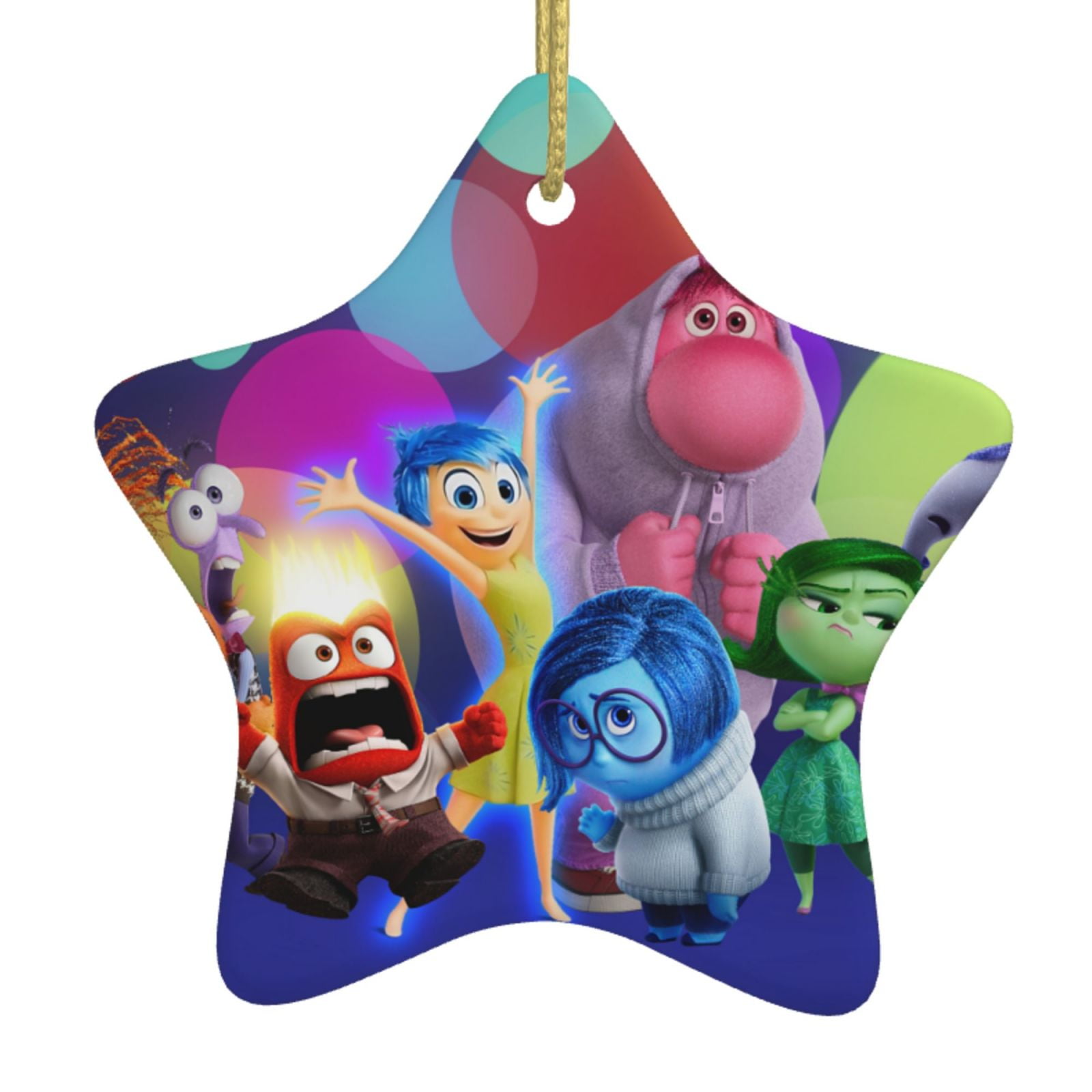 Animated Inside Out Christmas Ornaments Ceramic Star Christmas Tree ...