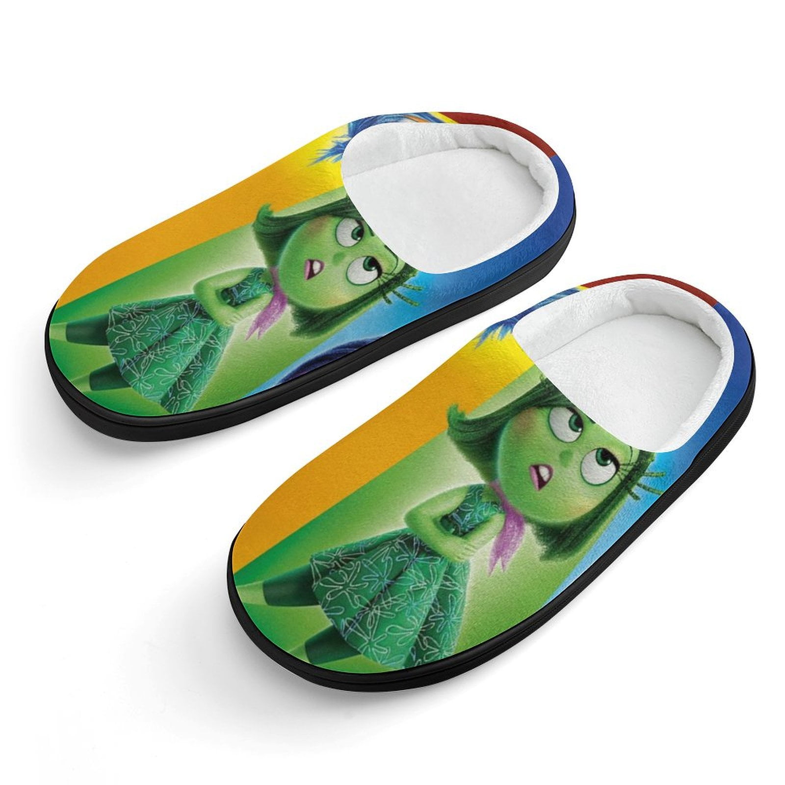 Animated Inside Out Soft Plush Slippers for Boys Girls Winter Warm ...