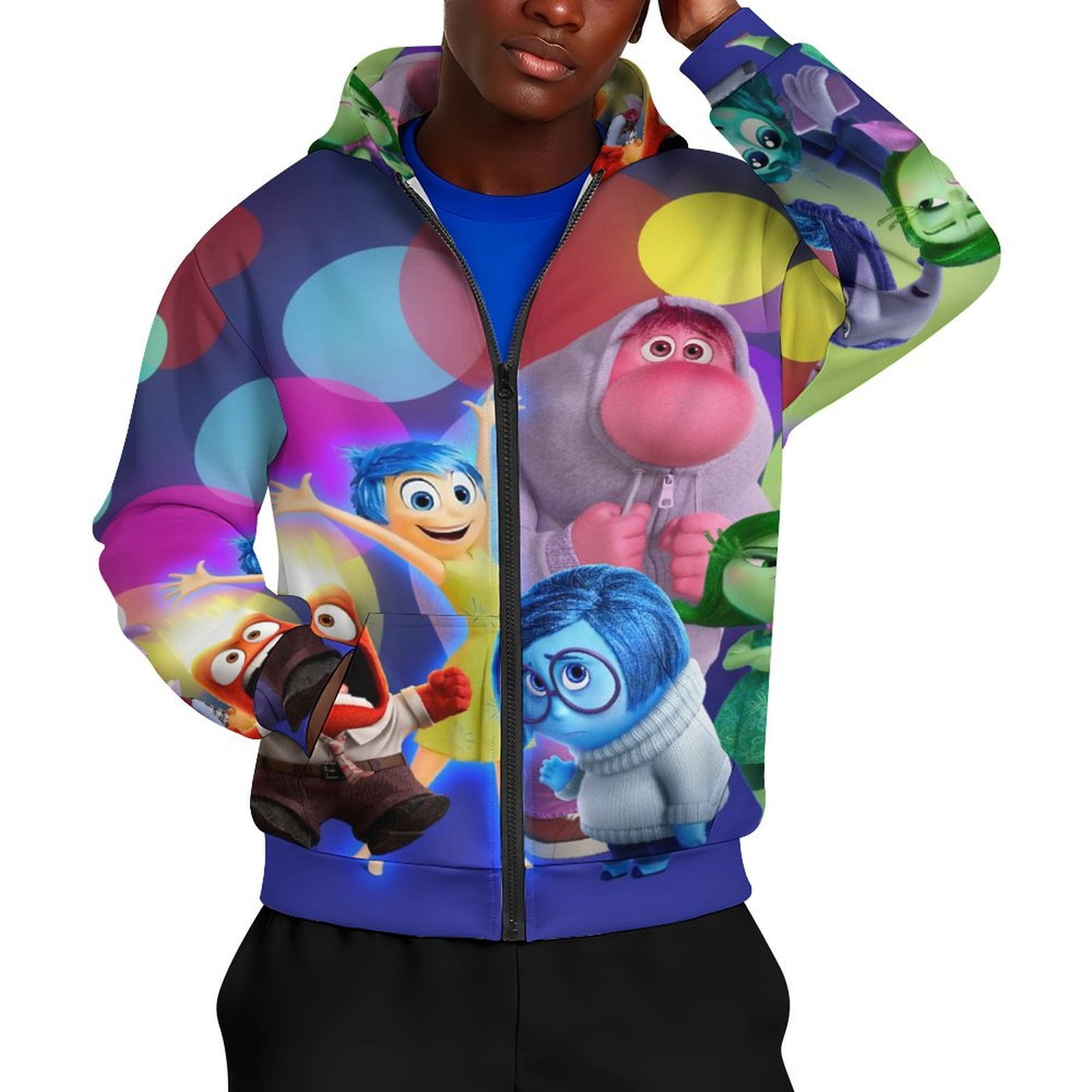 Animated Inside Out Teen Sweatshirts Zipper Hoodies Coat Jacket With ...