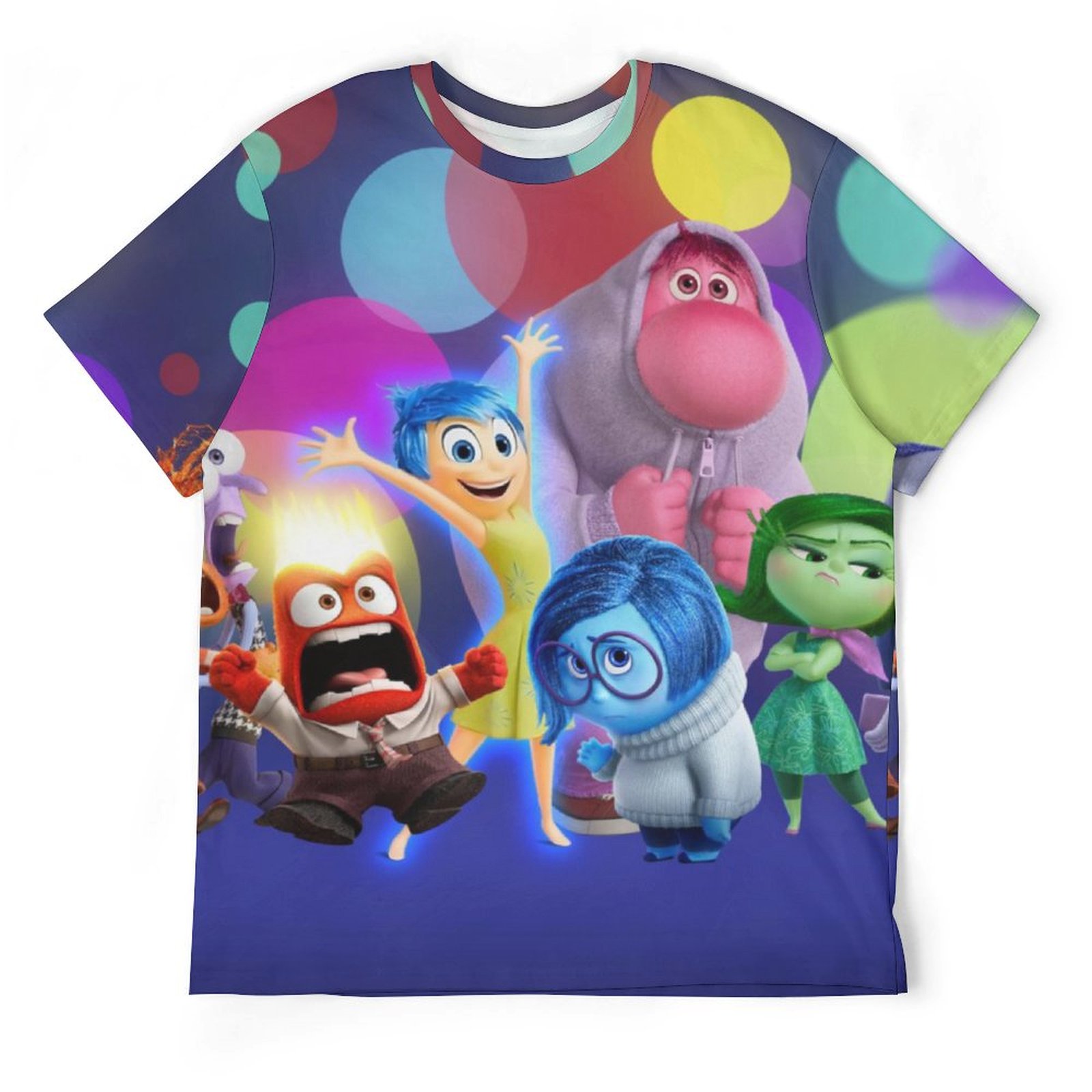Animated Inside Out Unisex Short Sleeve T Shirt Daily Novelty 3D ...