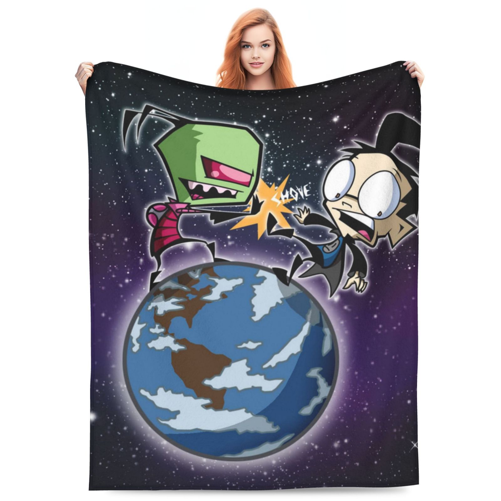 Animated Invader Zim Flannel Blanket Ultra-Soft Micro Fleece Throw ...