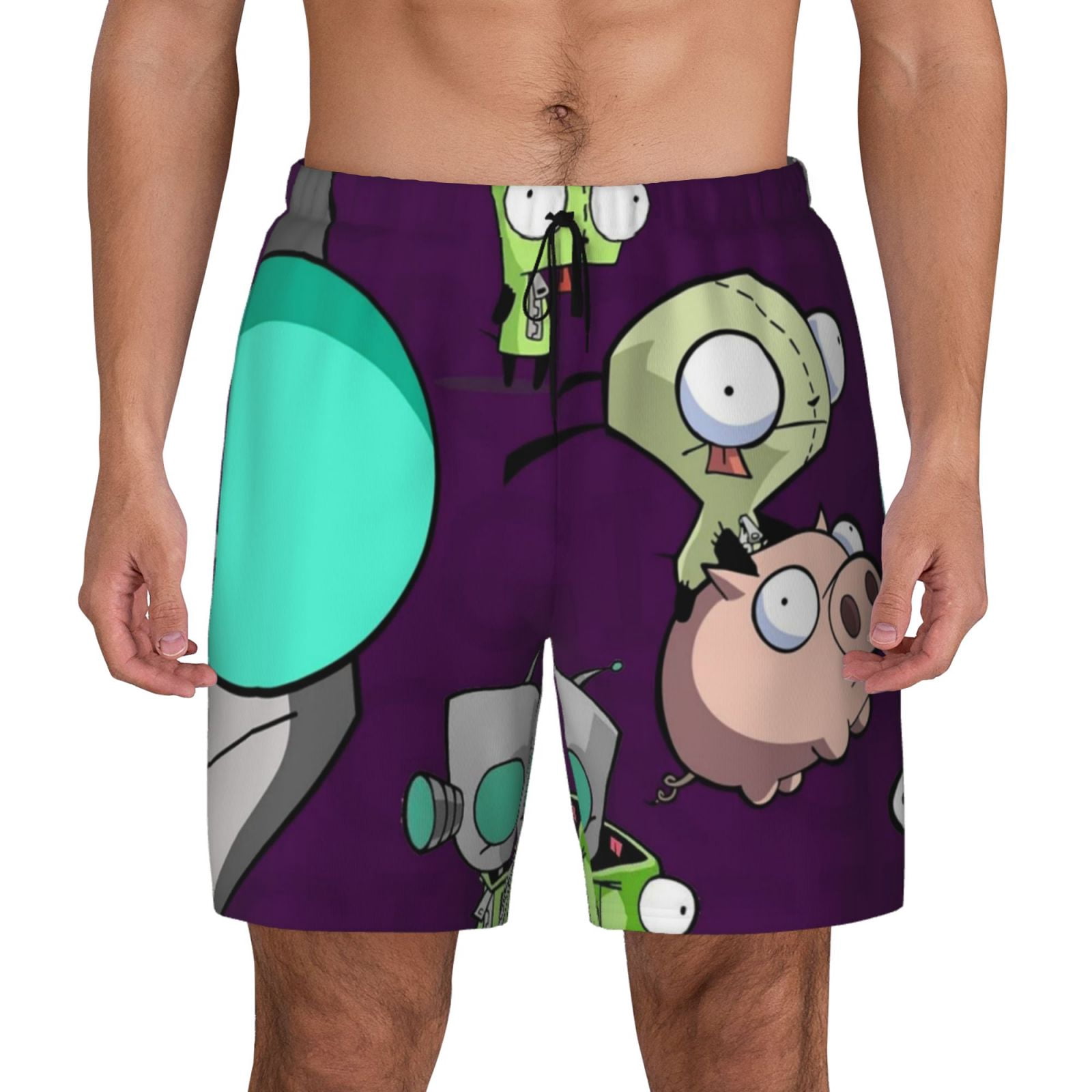 Animated Invader Zim Men's Board Shorts Swim Trunks Quick Dry Beach ...