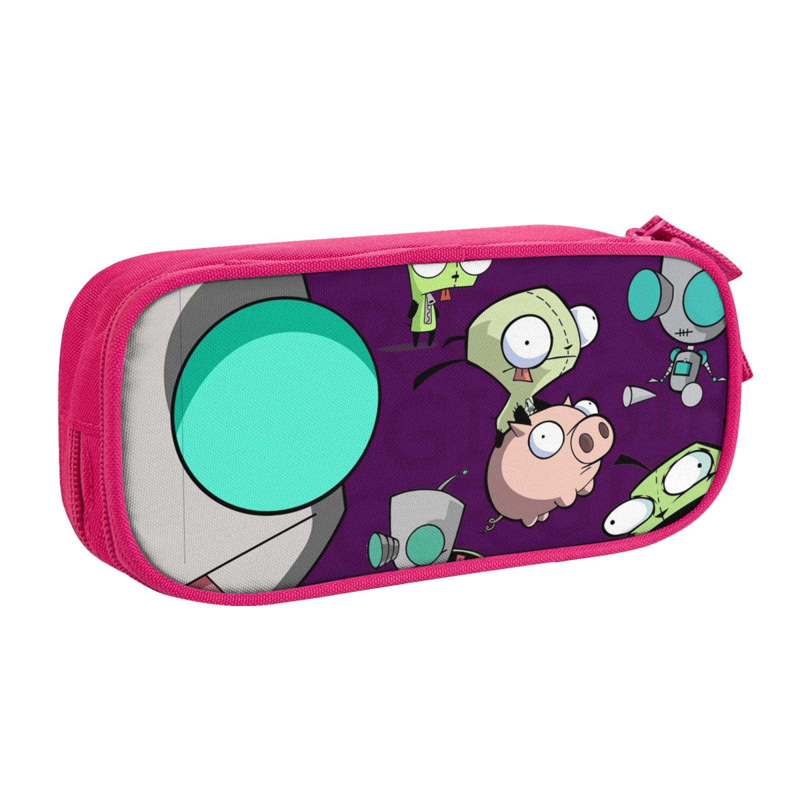 Animated Invader Zim Pencilcase Large Capacity Pencase Double-layer Pen ...