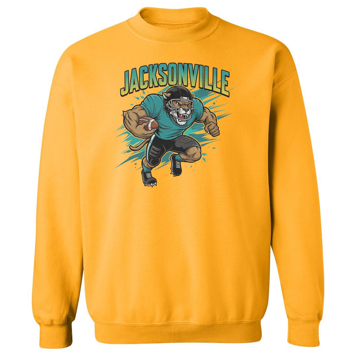 Animated Jaguar Inspired Jacksonville - Sports Fans Unisex Crewneck ...