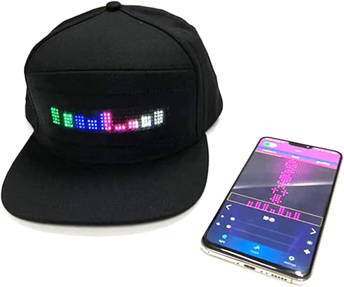 Animated Light Up LED Hat with Smartphone Control - Walmart.com