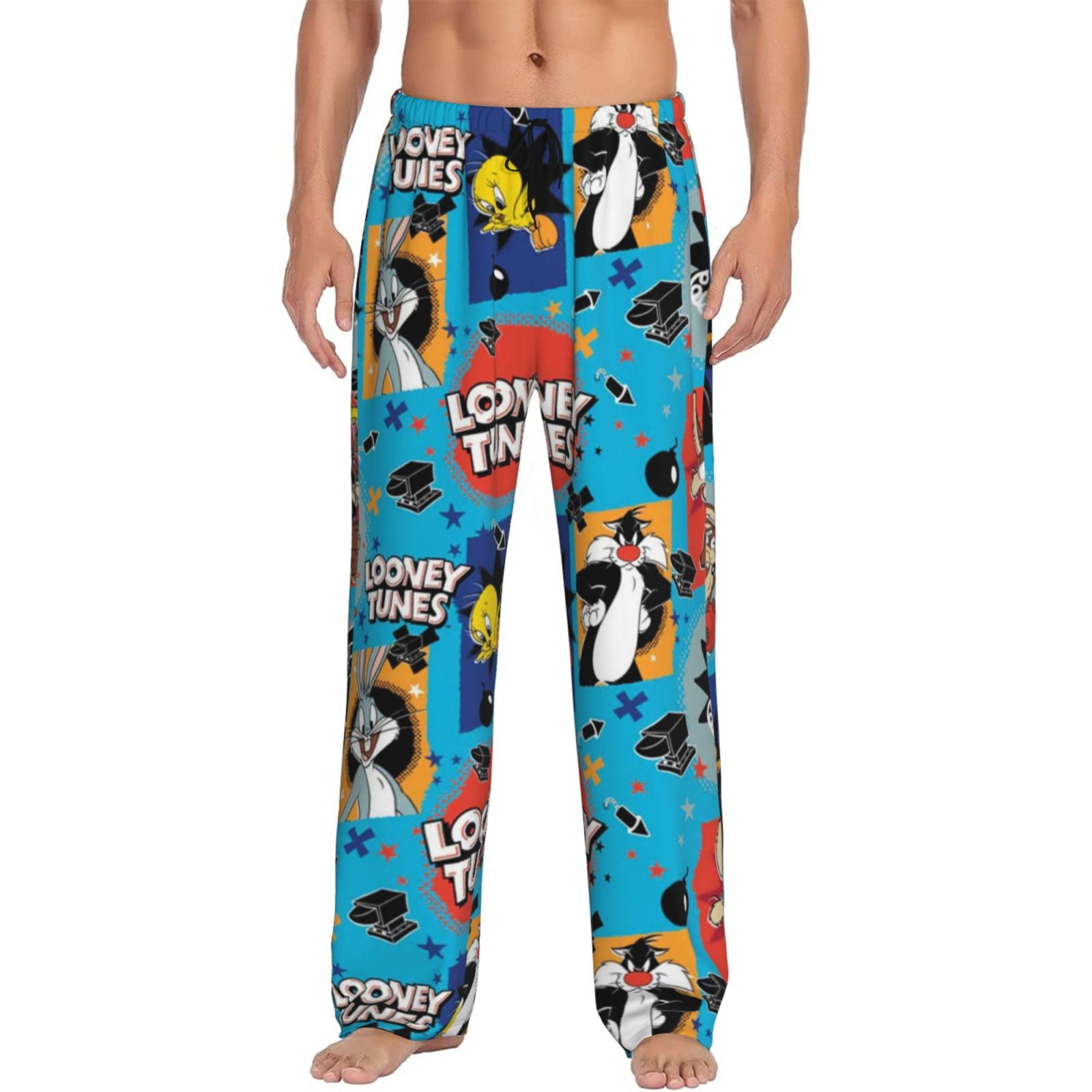 Animated Looney Tunes Men's Pajama Pants With Pockets Fashion Cozy ...