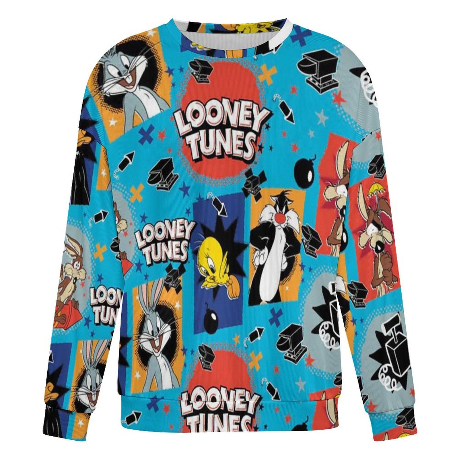 Animated Looney Tunes Unisex Pullover Hoodie Fashion Round Neck ...