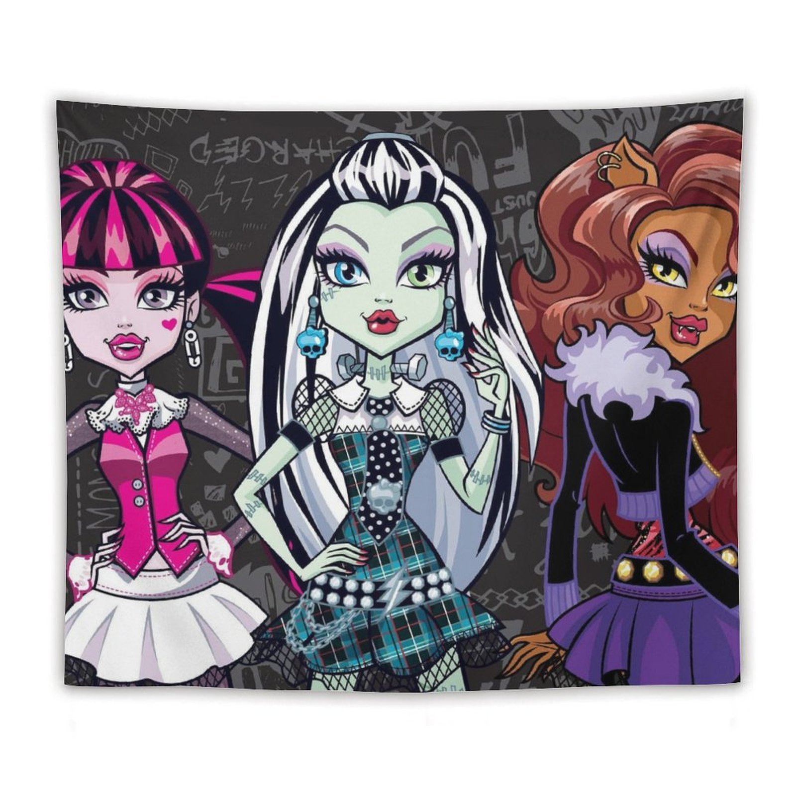 Animated Monster High Tapestry Luxury Wall Hanging Tapestries Gift ...