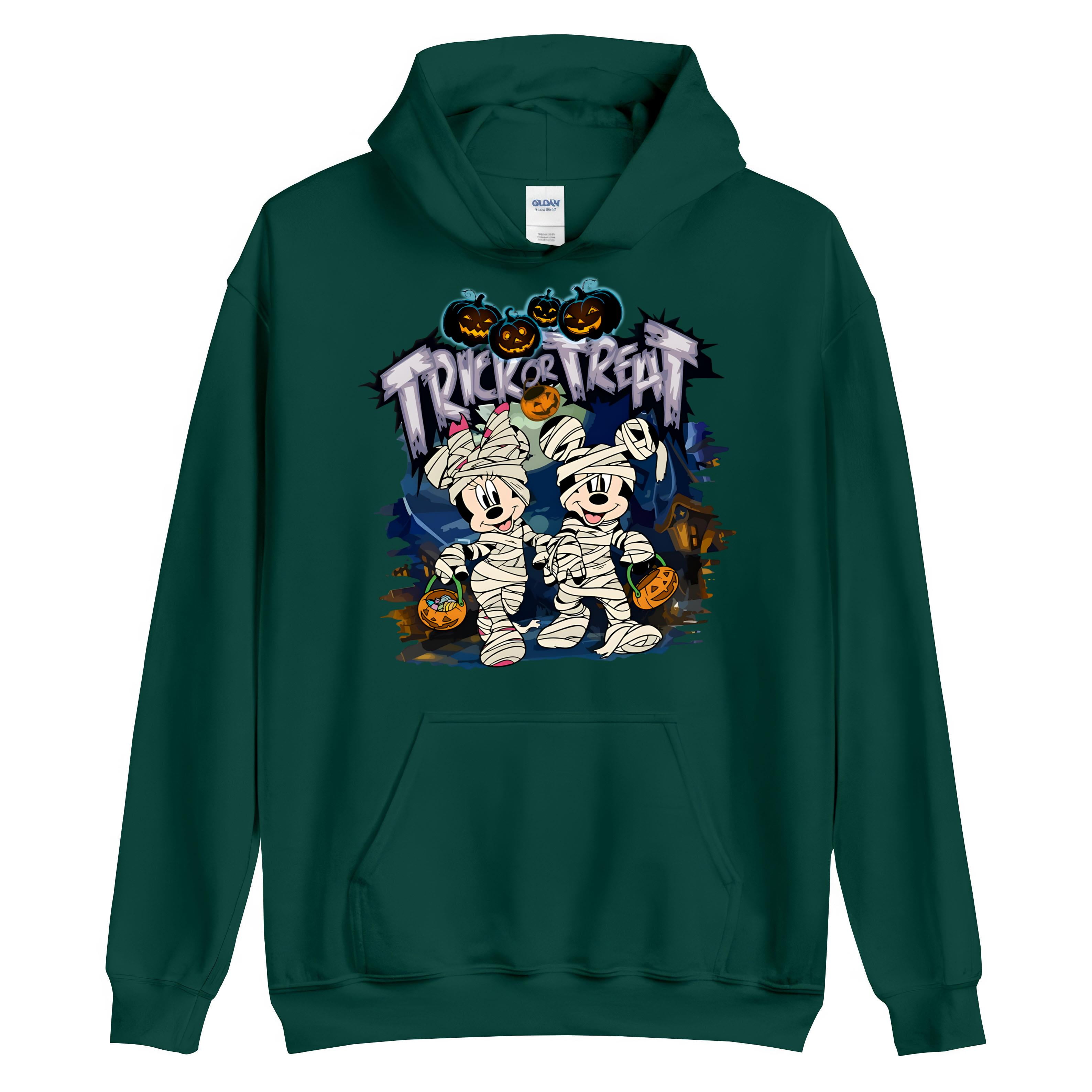 Animated Mummy Cartoon Mouse Duo Halloween Shirt, Animated Halloween ...