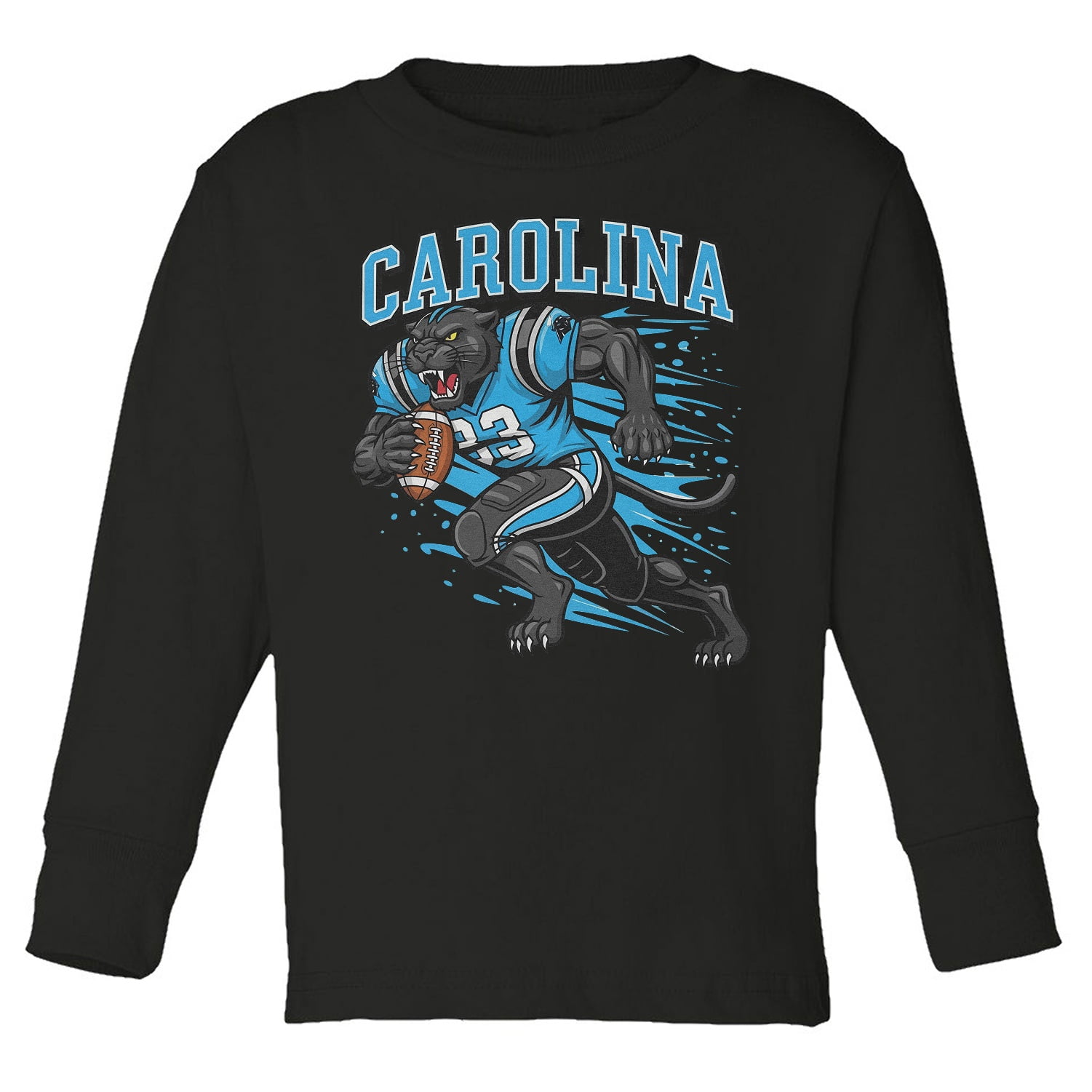 Animated Panther Inspired Carolina - Sports Fans Toddler Long Sleeve ...