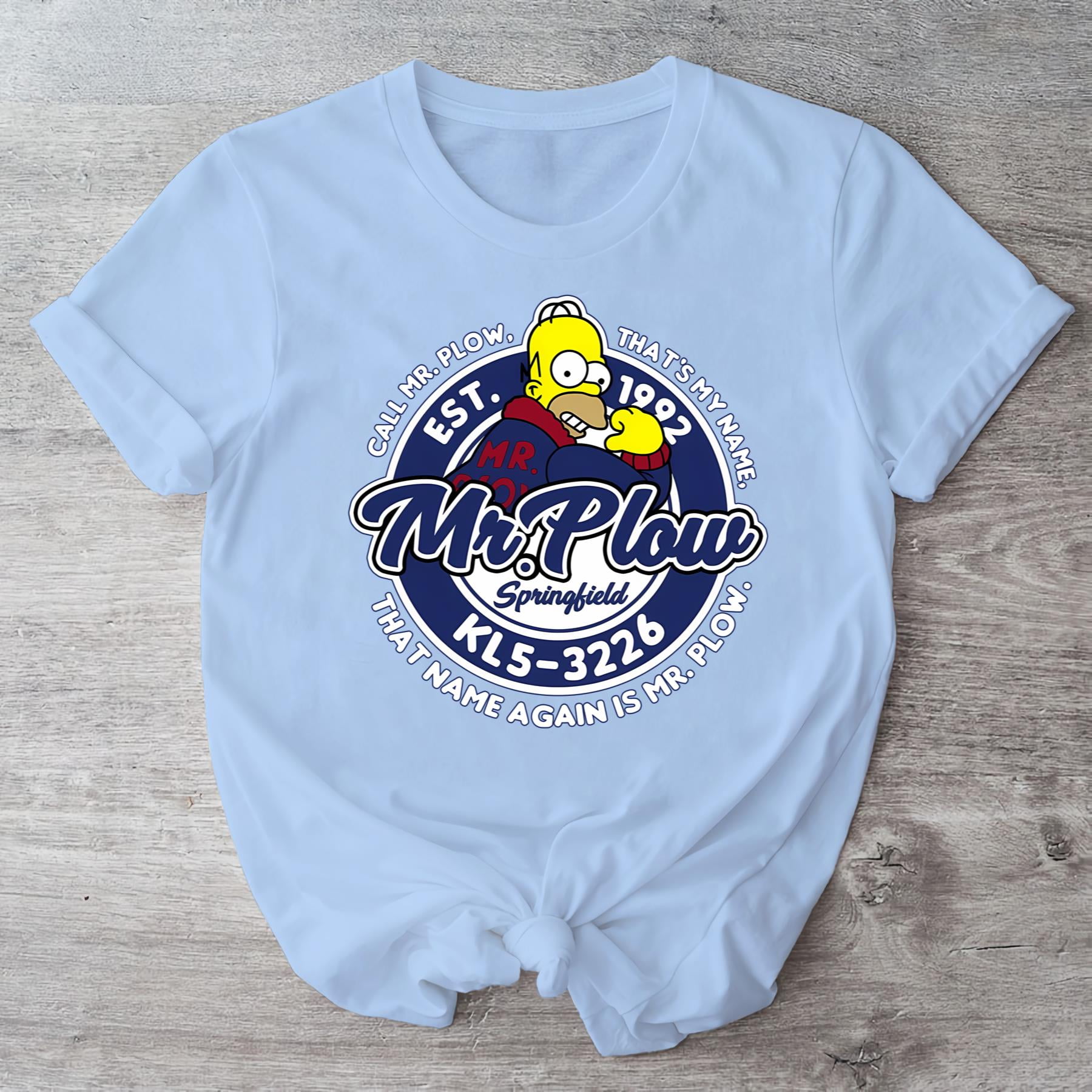 Animated Parody Mr Plow Graphic Tee, Funny Short Sleeve Tee - Walmart.com