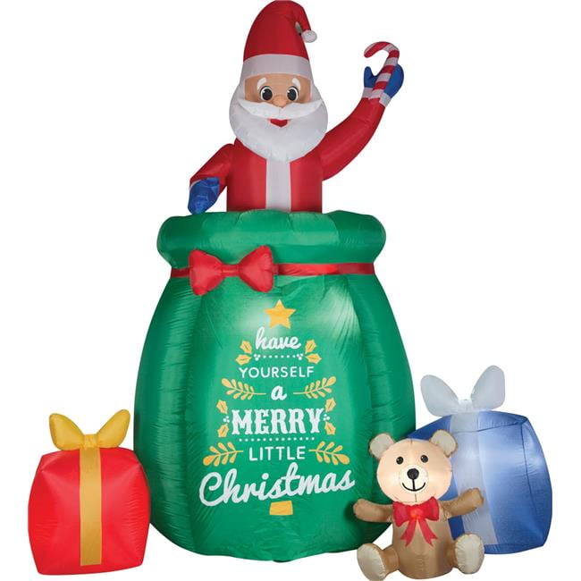 Animated Pop Up Santa Airblown - Walmart.com