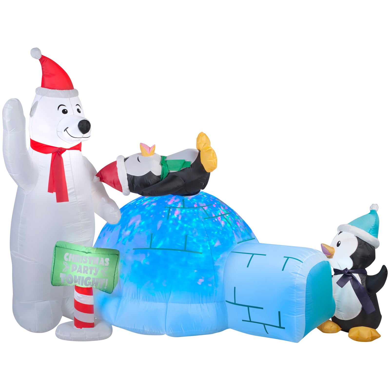 Animated Projection Airblown - Polar Bear and Penguins with ...