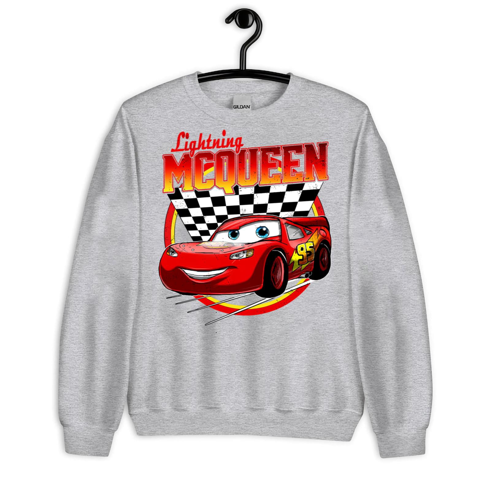 Animated Race Vehicle Characters Checkerboard Racing Shirt for Kids ...