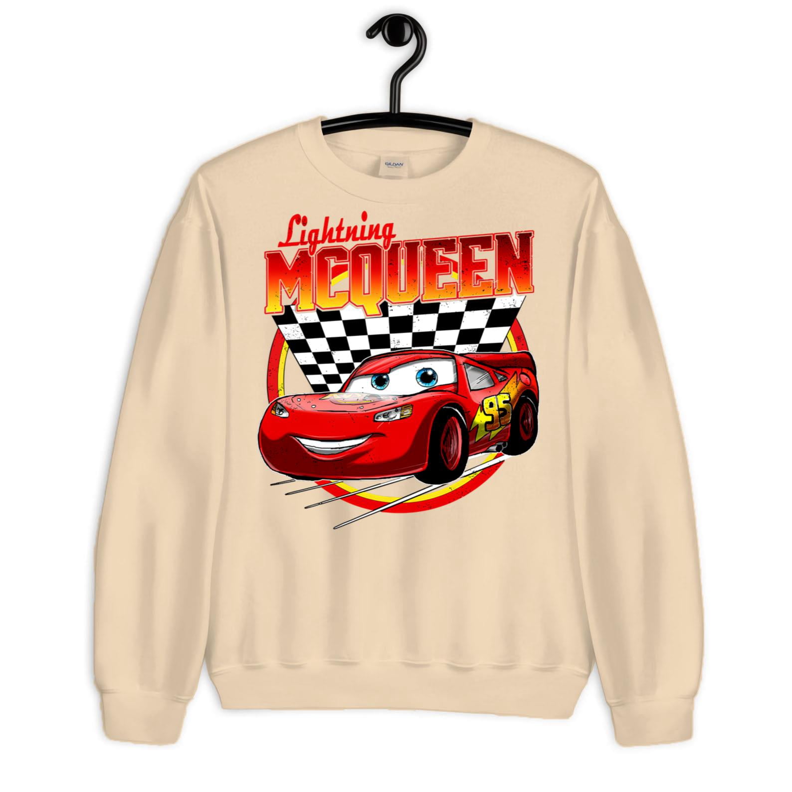 Animated Race Vehicle Characters Checkerboard Racing Shirt for Kids ...