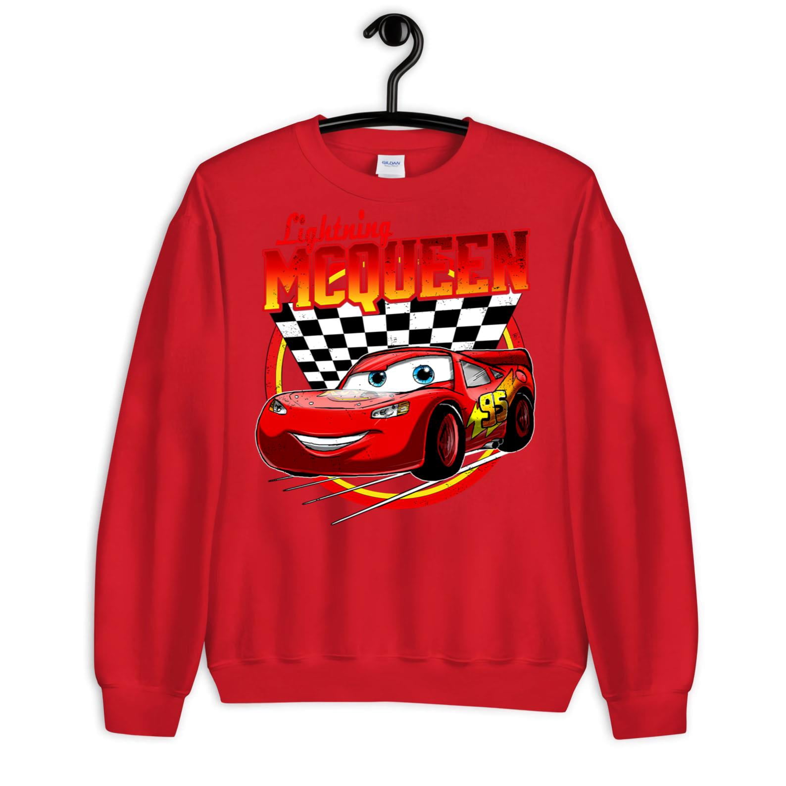 Animated Race Vehicle Characters Checkerboard Racing Shirt for Kids ...