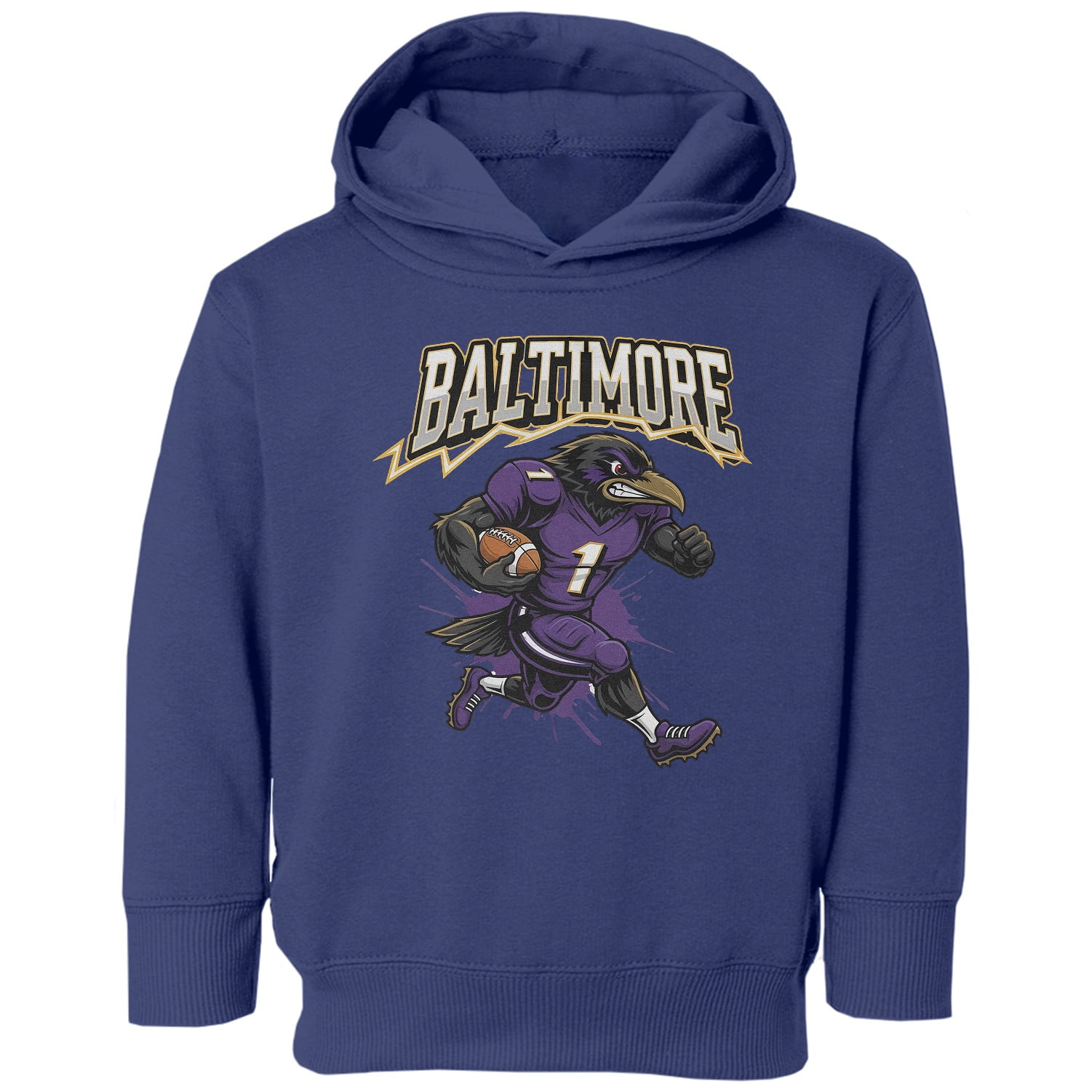 Animated Raven Inspired Baltimore - Sports Fans Toddler Hooded ...