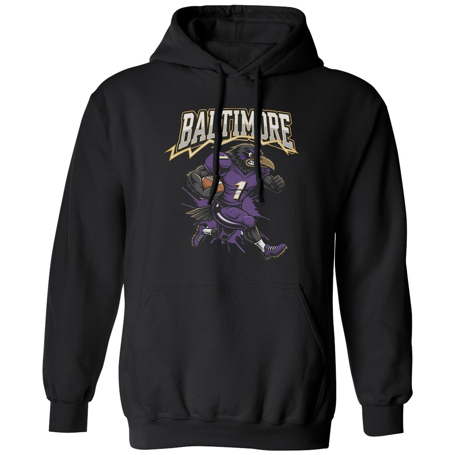 Animated Raven Inspired Baltimore - Sports Fans Unisex Hooded ...