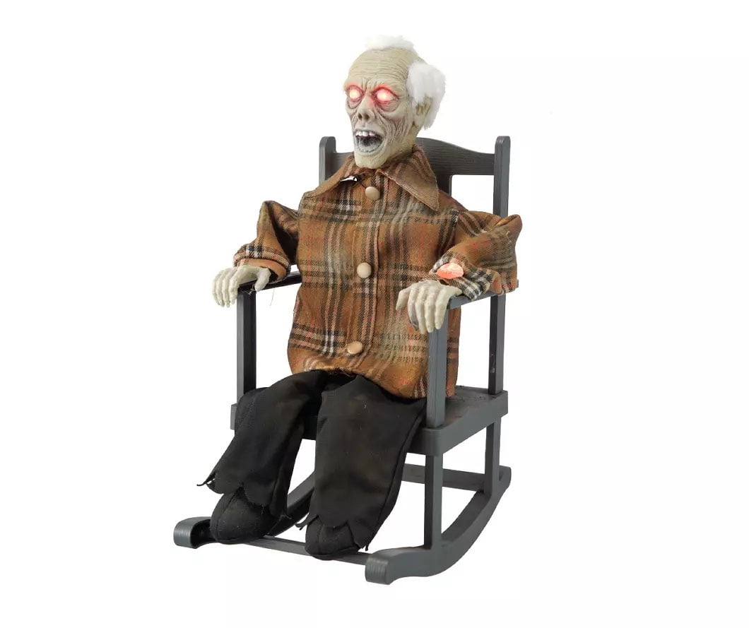 Animated Rocking Chair Grandpa Creepy Halloween Decor 16 in - Walmart.com