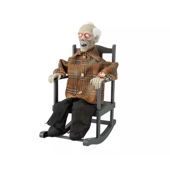 Animated Rocking Chair Grandpa Creepy Halloween Decor 16 in - Walmart.com