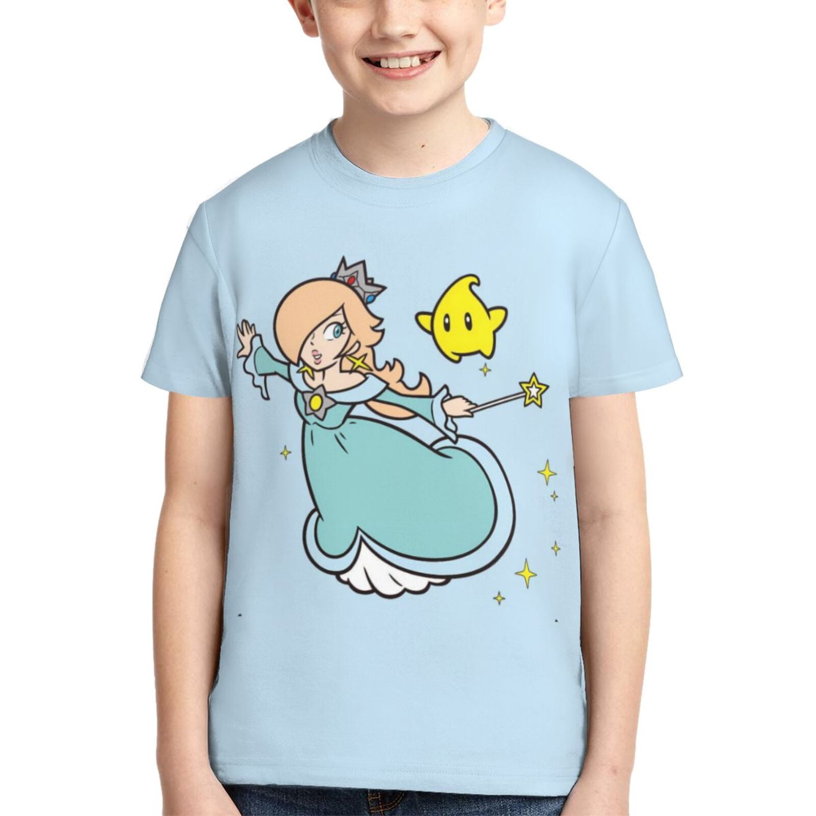 Animated Rosalina Teen T Shirts Unisex Crewneck Short Sleeve T-Shirt ...