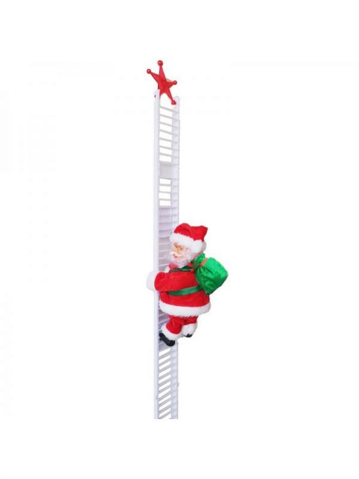 Animated Santa Claus Climbing Ladder Up Tree Christmas Decoration ...