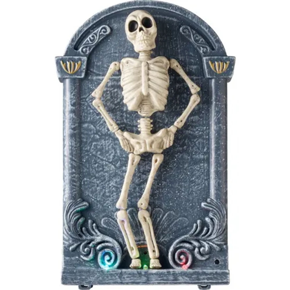 Animated Skeleton Gravestone Halloween Tabletop Prop 12 in - Walmart.com