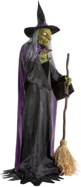 Animated Spellcasting Witch 7 ft. Gruesome Grounds - Walmart.com