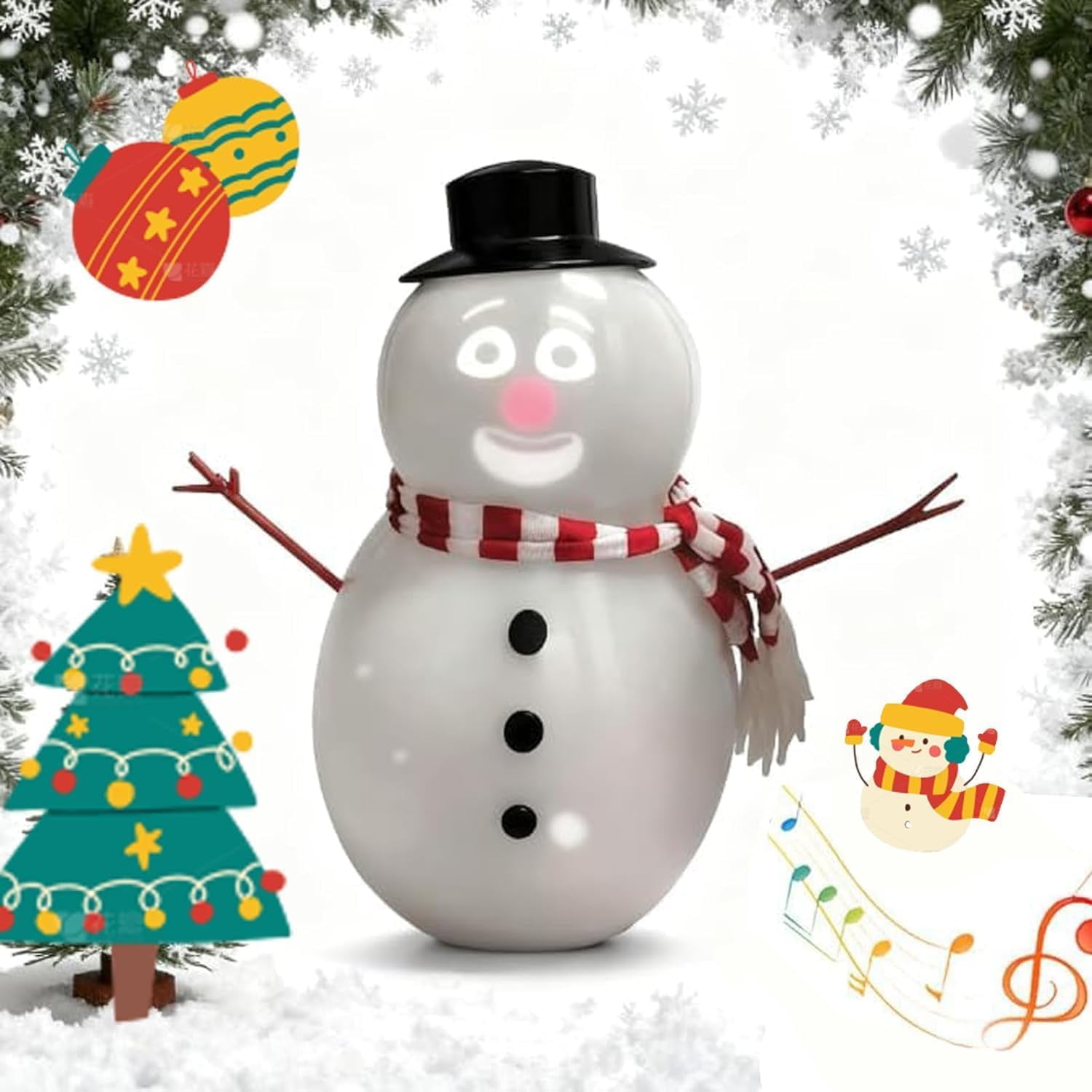 Animated Talking Snowman, Talking Animated Blink Snowman with Built in ...