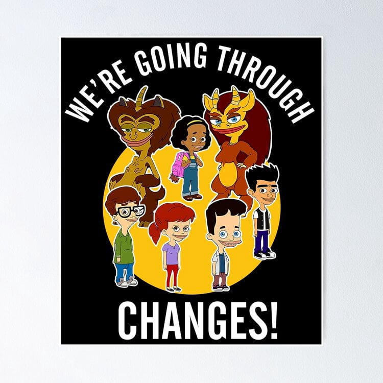 Animated Teen Comedy Character Growing Up Slogan Typography Wall Art ...