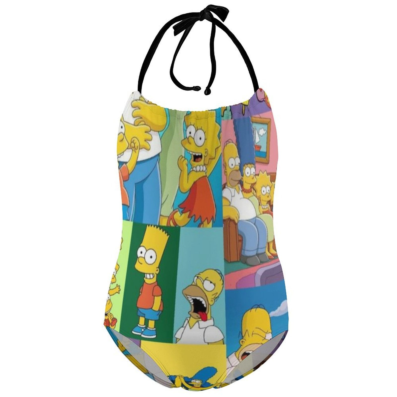 Animated The Simpsons Girls One-piece Swimsuit Summer Kid's Beach ...