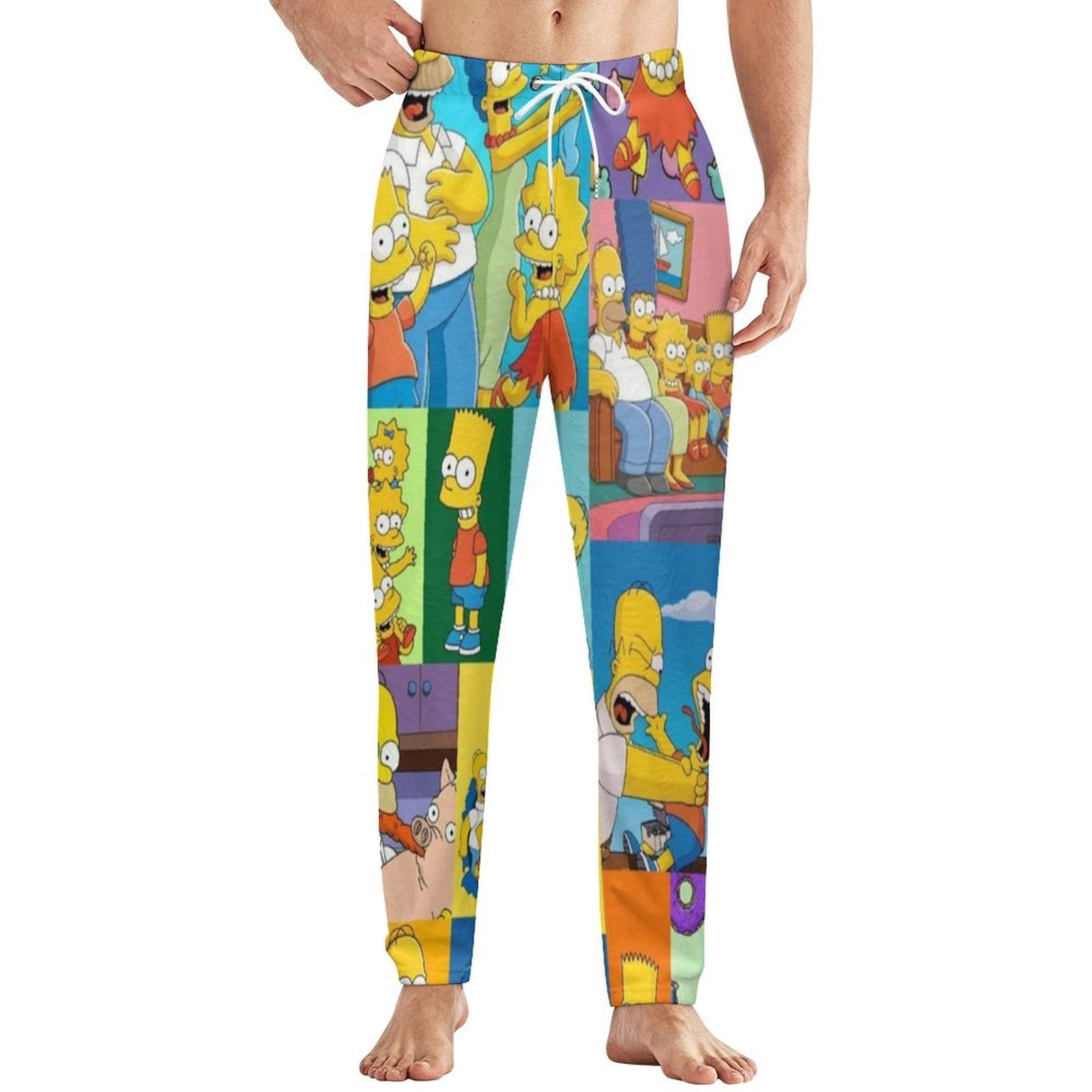 Animated The Simpsons Plush Men's Pajama Pants Bottoms Fashion Loose ...