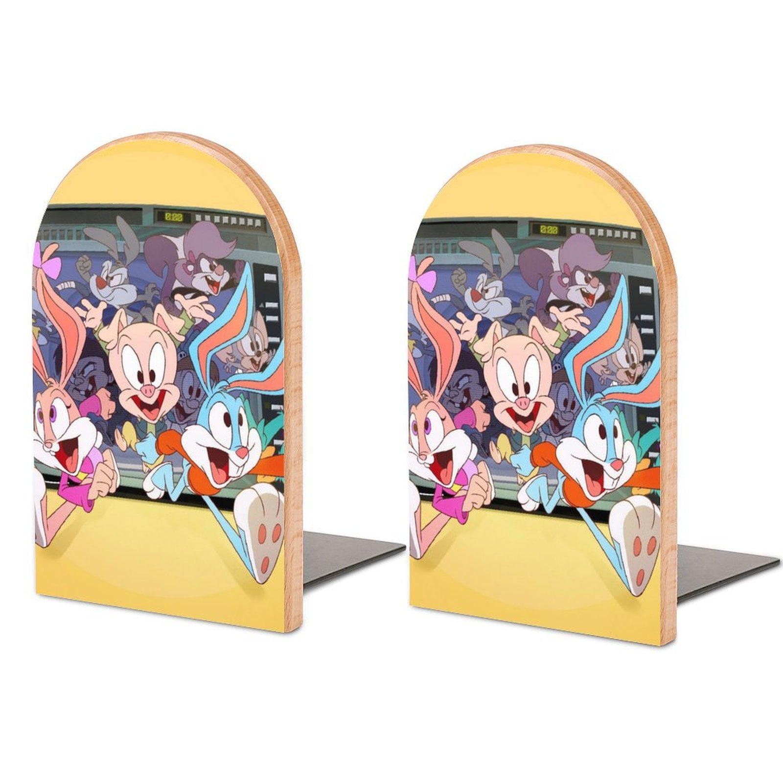 Animated Tiny Toons Looniversity Bookends Wood Book Divider Decor ...