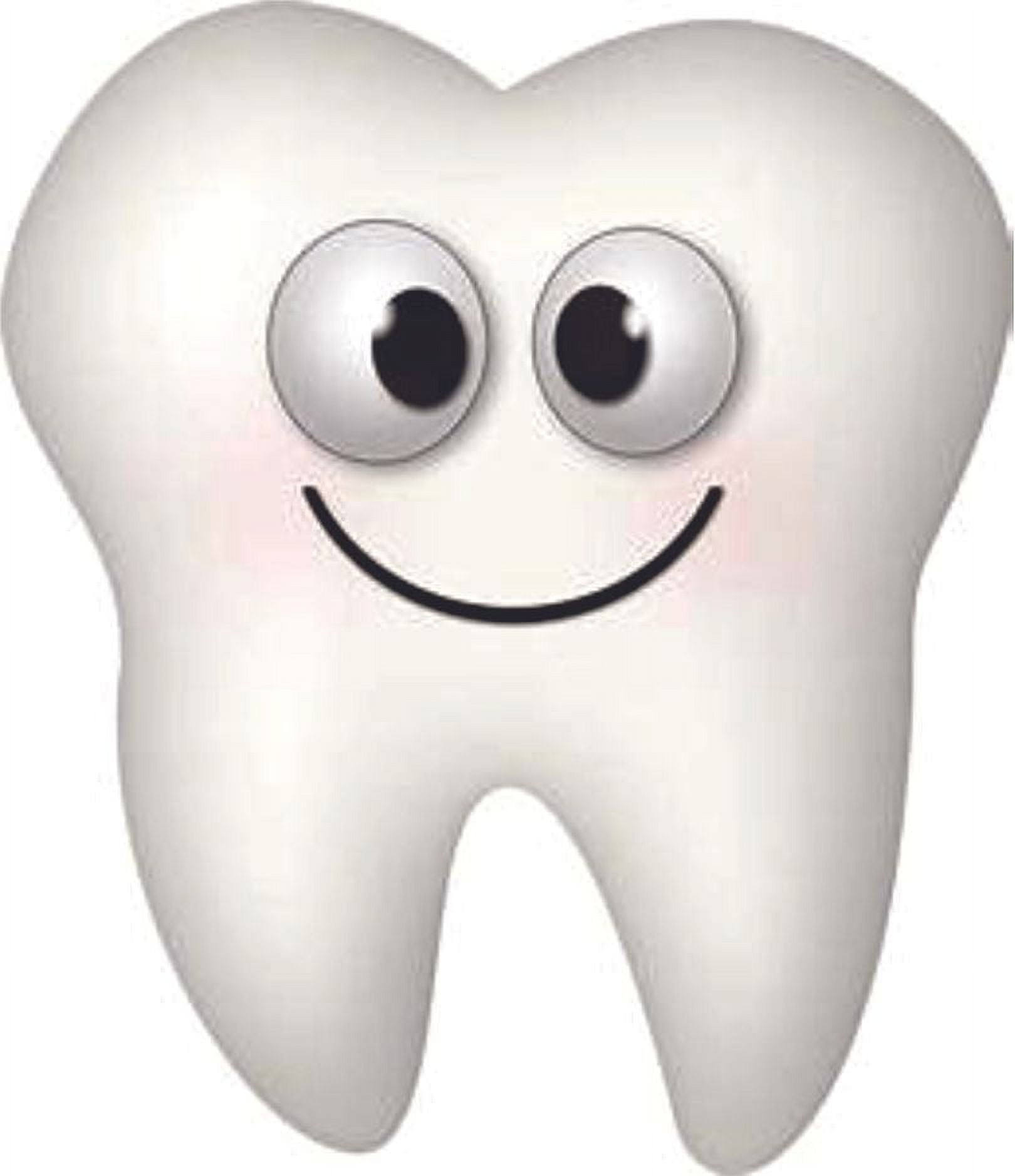 Design With Vinyl Animated Tooth Smiling Customized Wall Decal Sticker ...