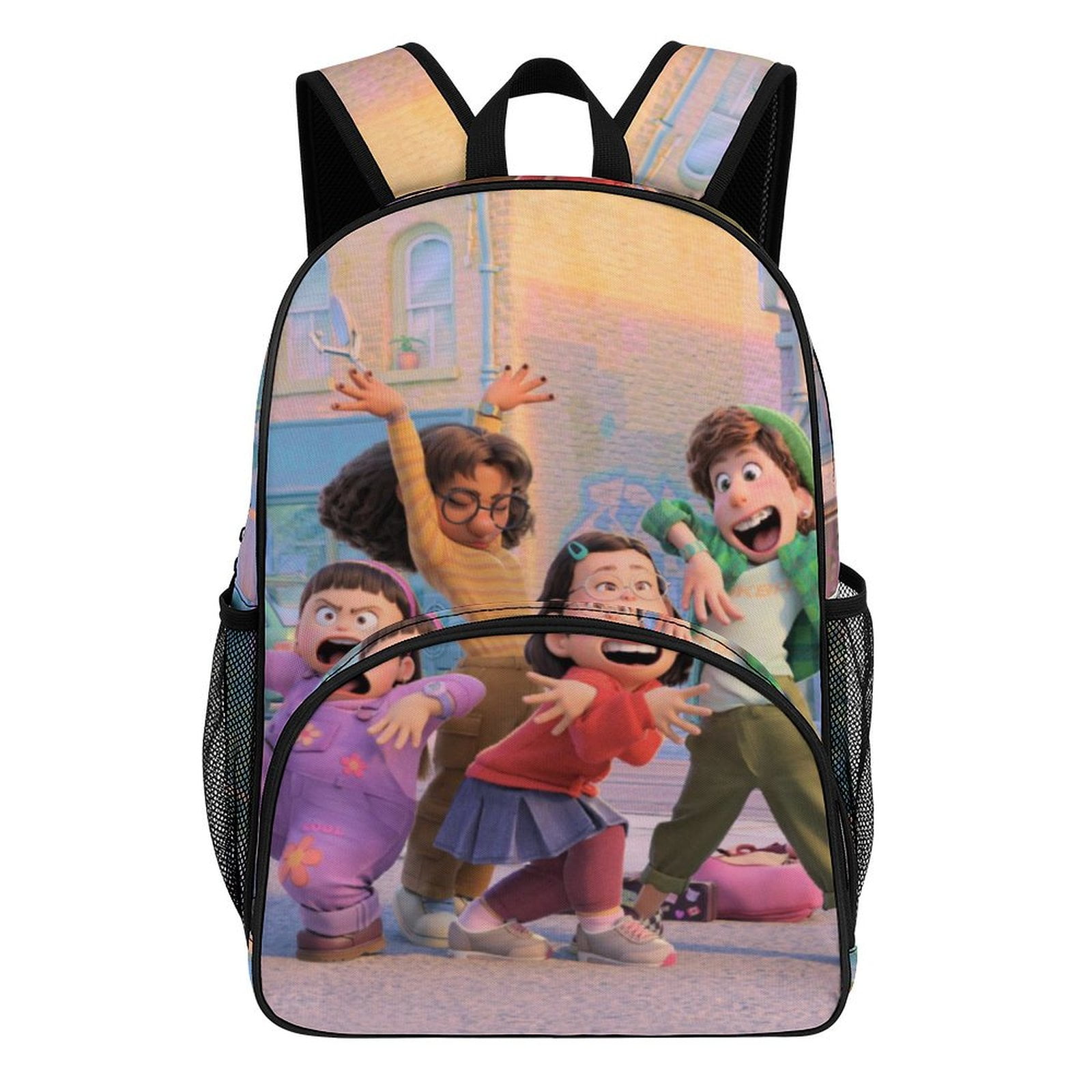 Animated Turning Red Backpack Daypack Adjustable School Bag Student ...