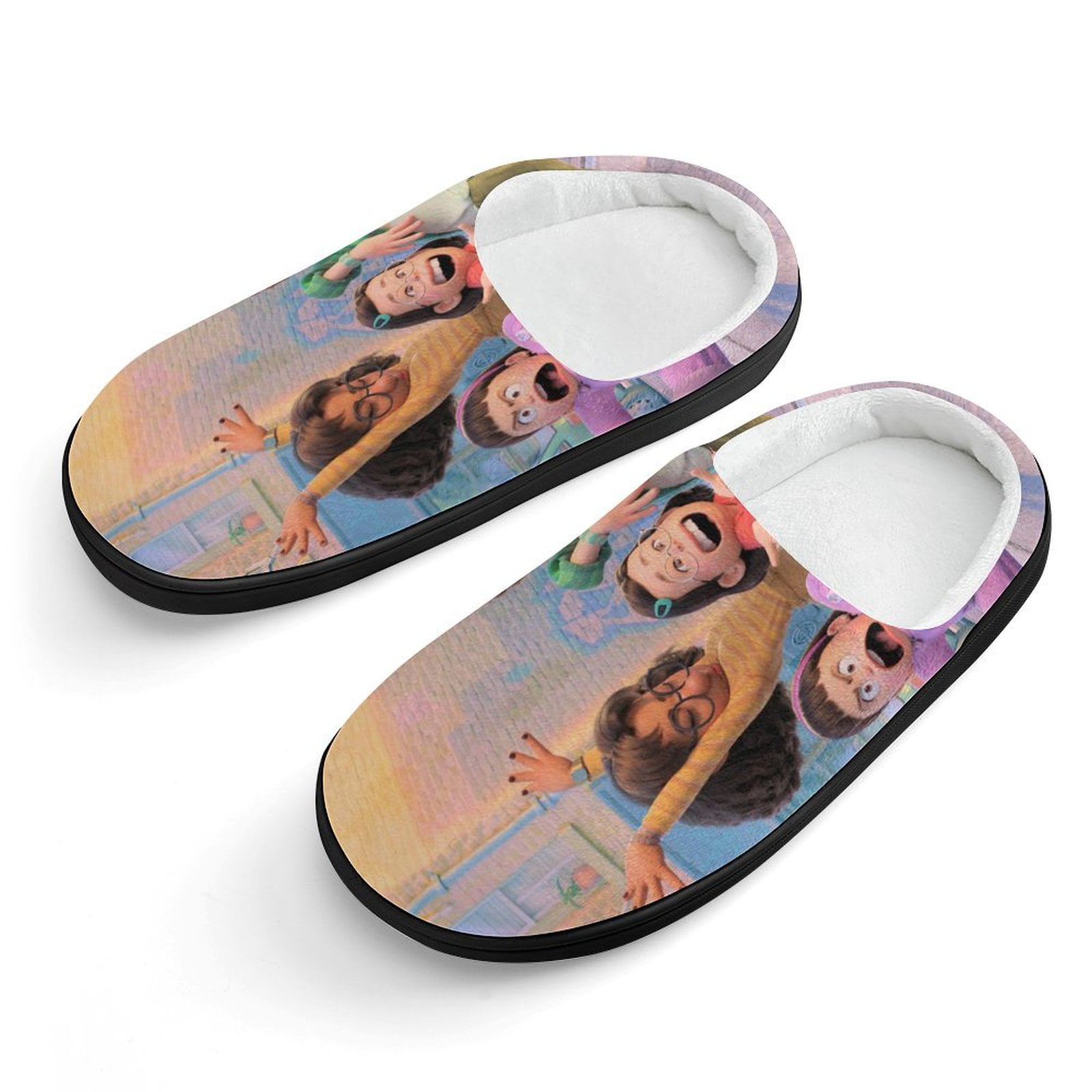 Animated Turning Red Kid's Cotton Slippers Winter Warm Soft Plush ...