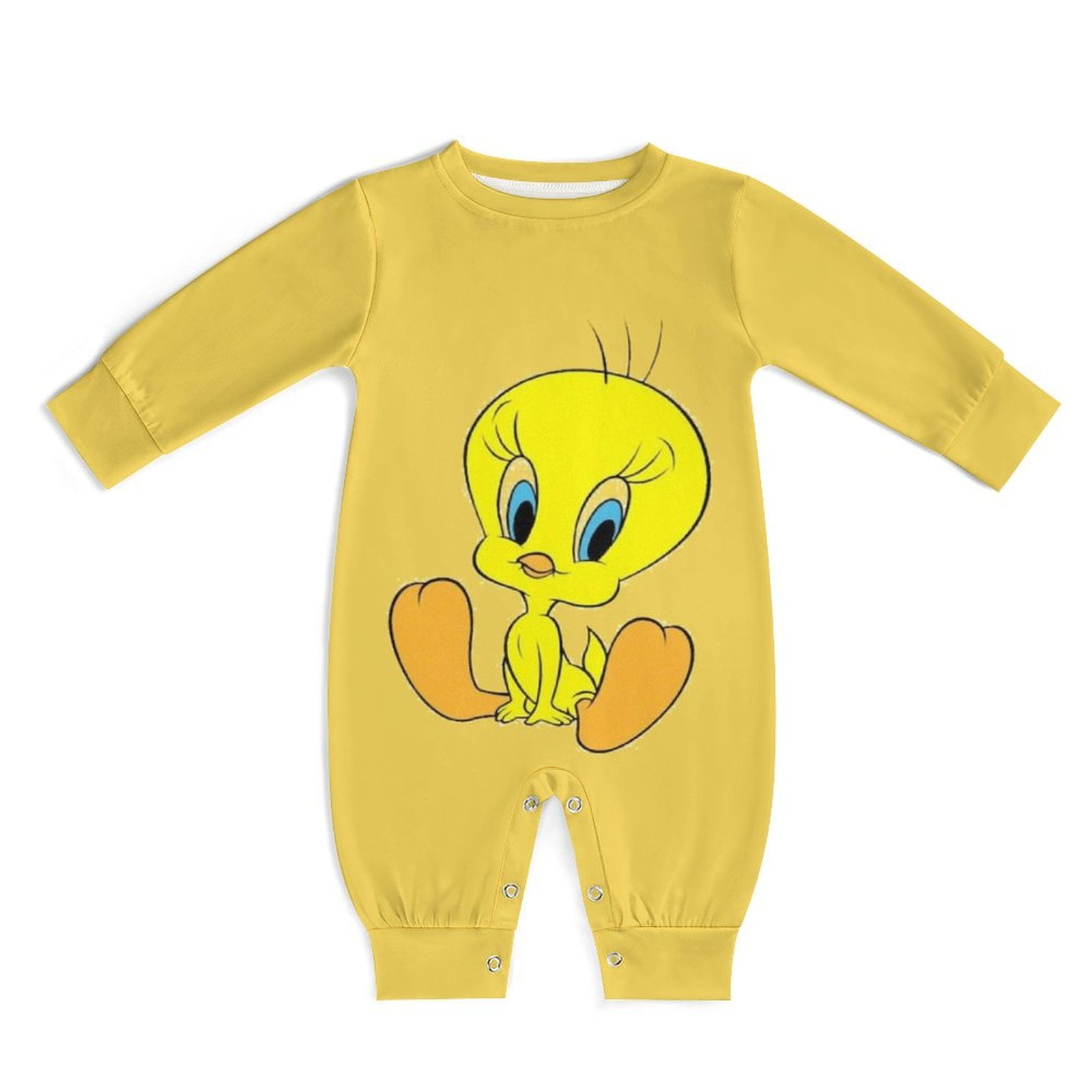 Animated Tweety Looney Tunes Baby Rompers One-Piece Long Sleeve ...