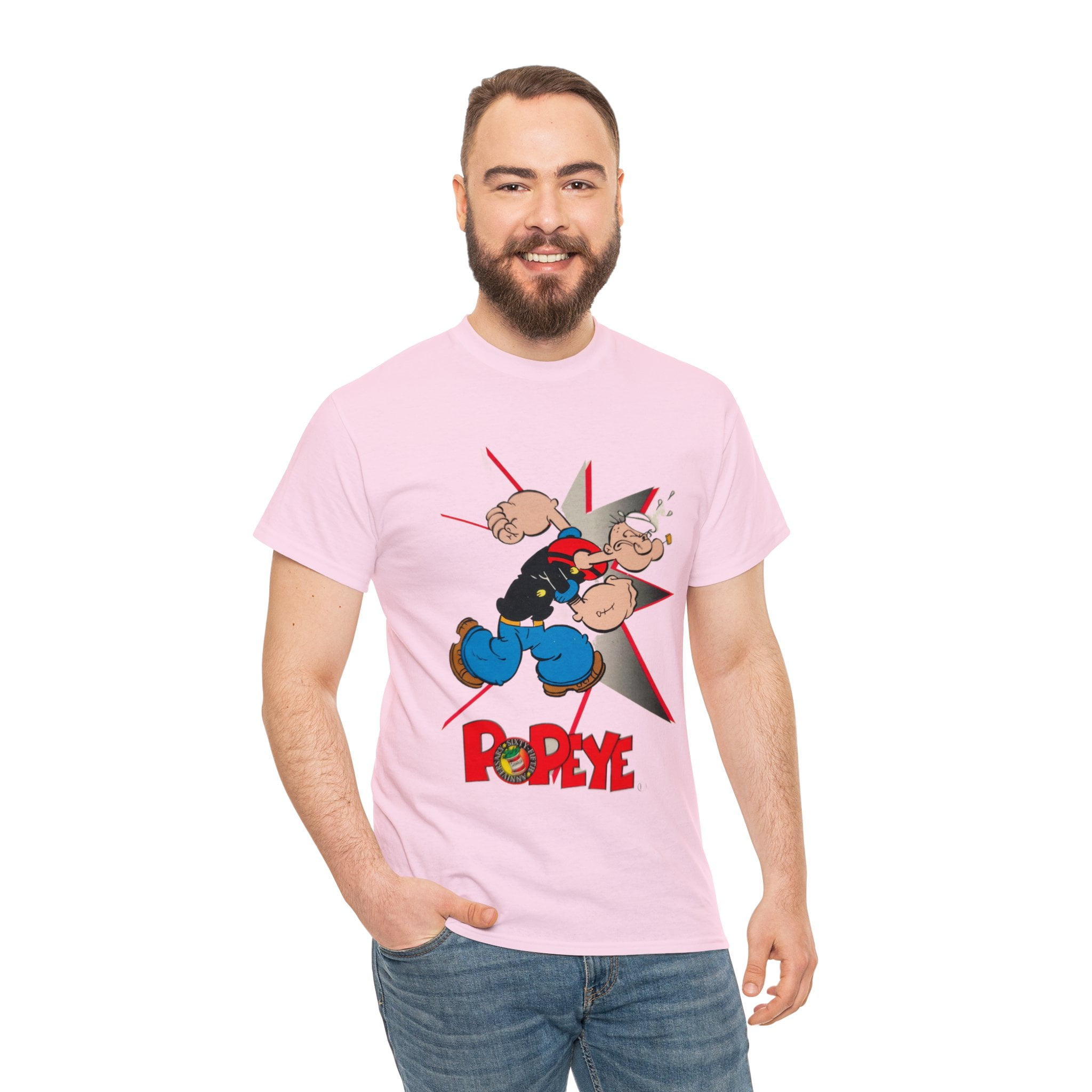 Animated Unisex Heavy Cotton Tee Popeye the Sailorman - Walmart.com