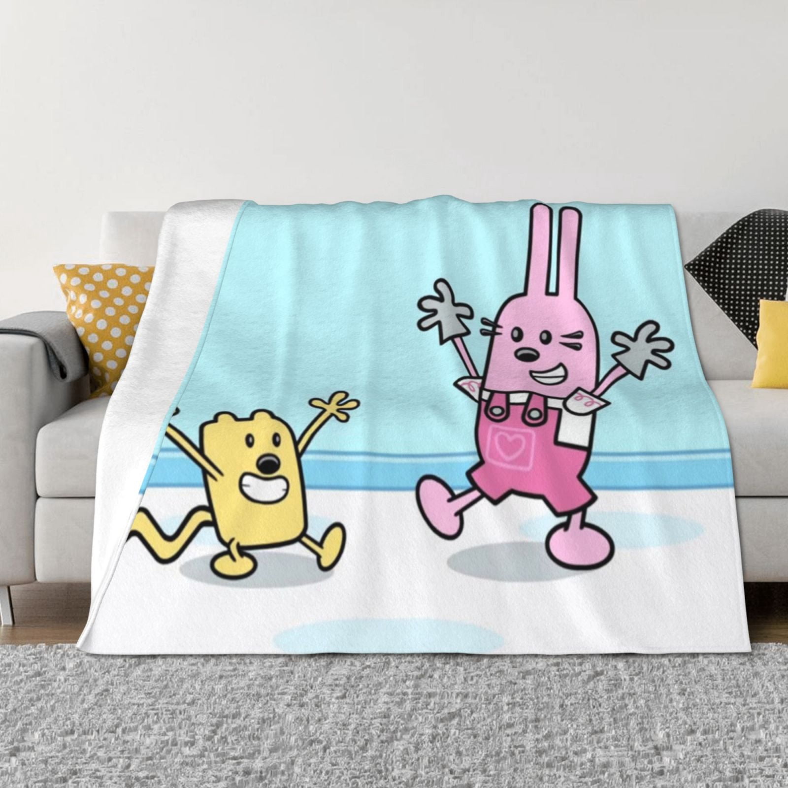 Animated Wow Wow Wubbzy Flannel Blanket Ultra-Soft Micro Throw Blanket ...